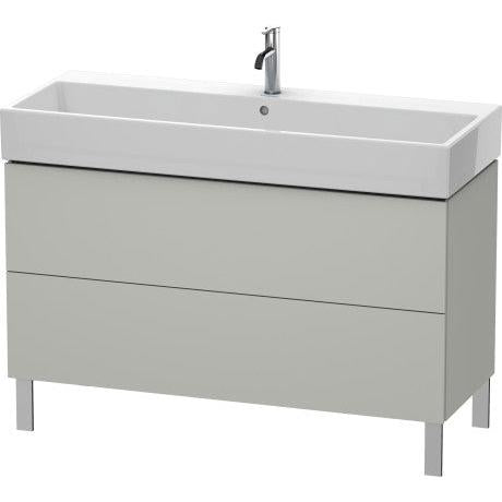 Duravit L-Cube 47" x 23" x 18" Concrete Gray Two Drawer Floorstanding ...