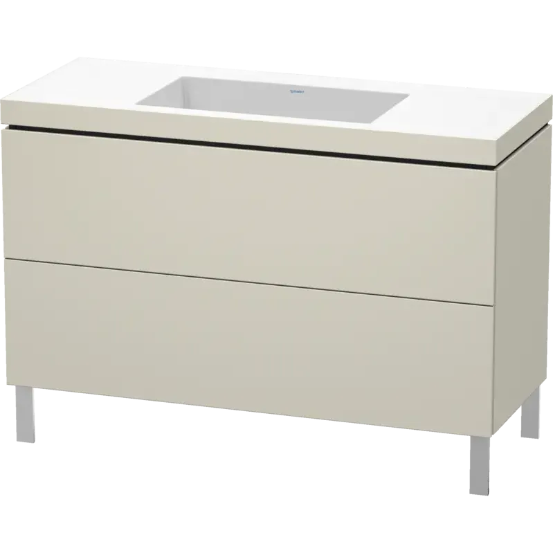 Duravit L-Cube 47" x 27" x 19" Taupe Two Drawer C-Bonded Floorstanding ...