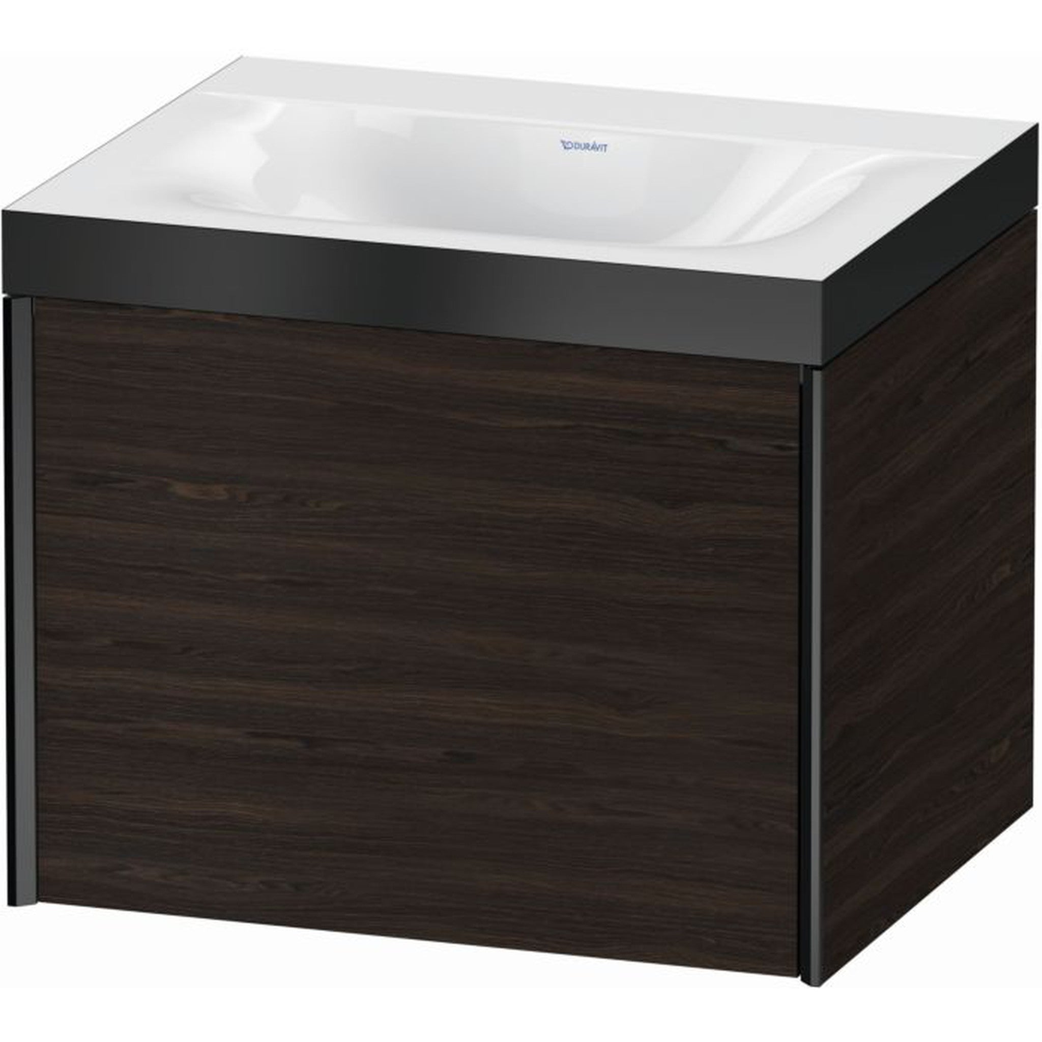 Duravit XViu 24" x 20" x 19" One Drawer C-Bonded Wall-Mount Vanity Kit ...
