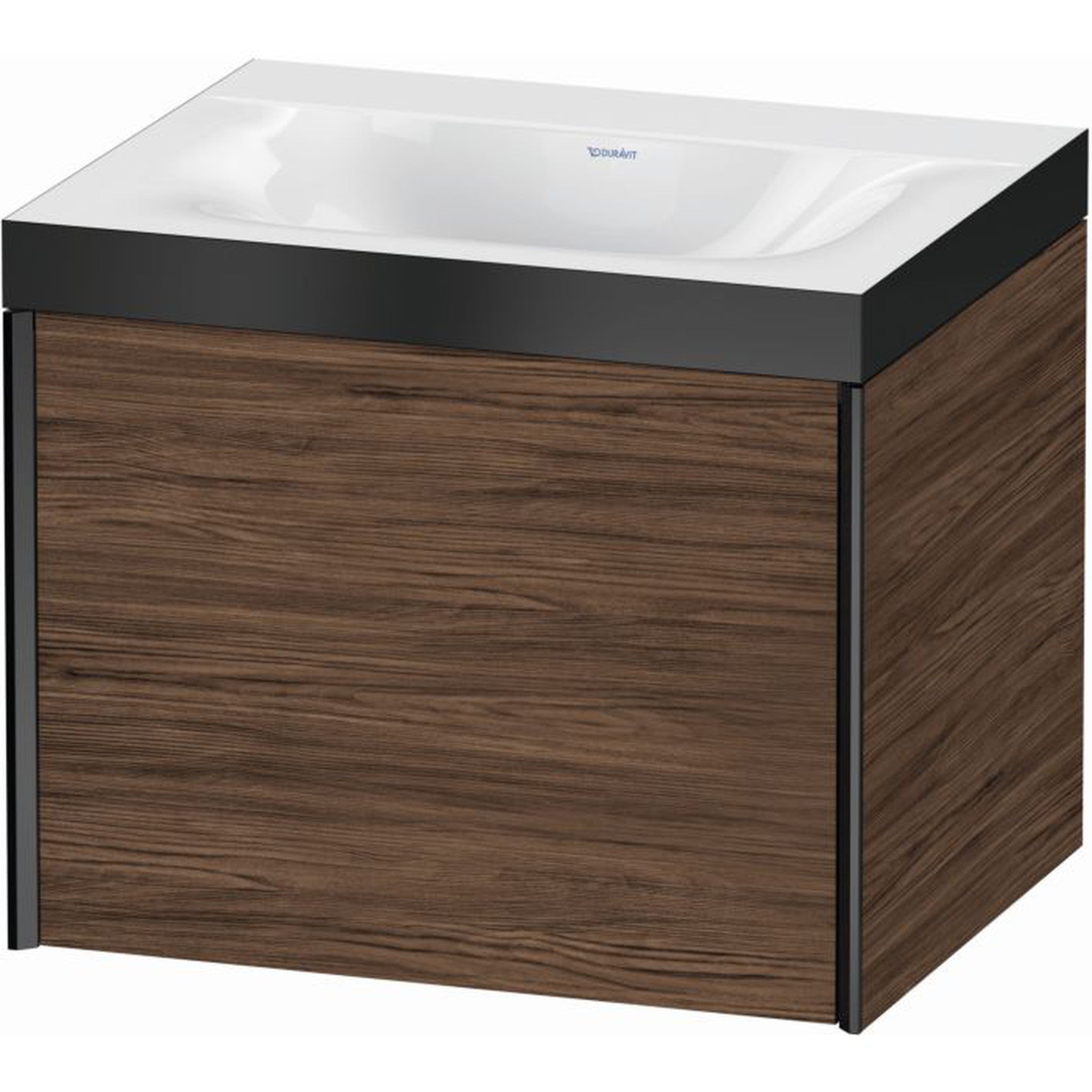 Duravit XViu 24" x 20" x 19" One Drawer C-Bonded Wall-Mount Vanity Kit ...