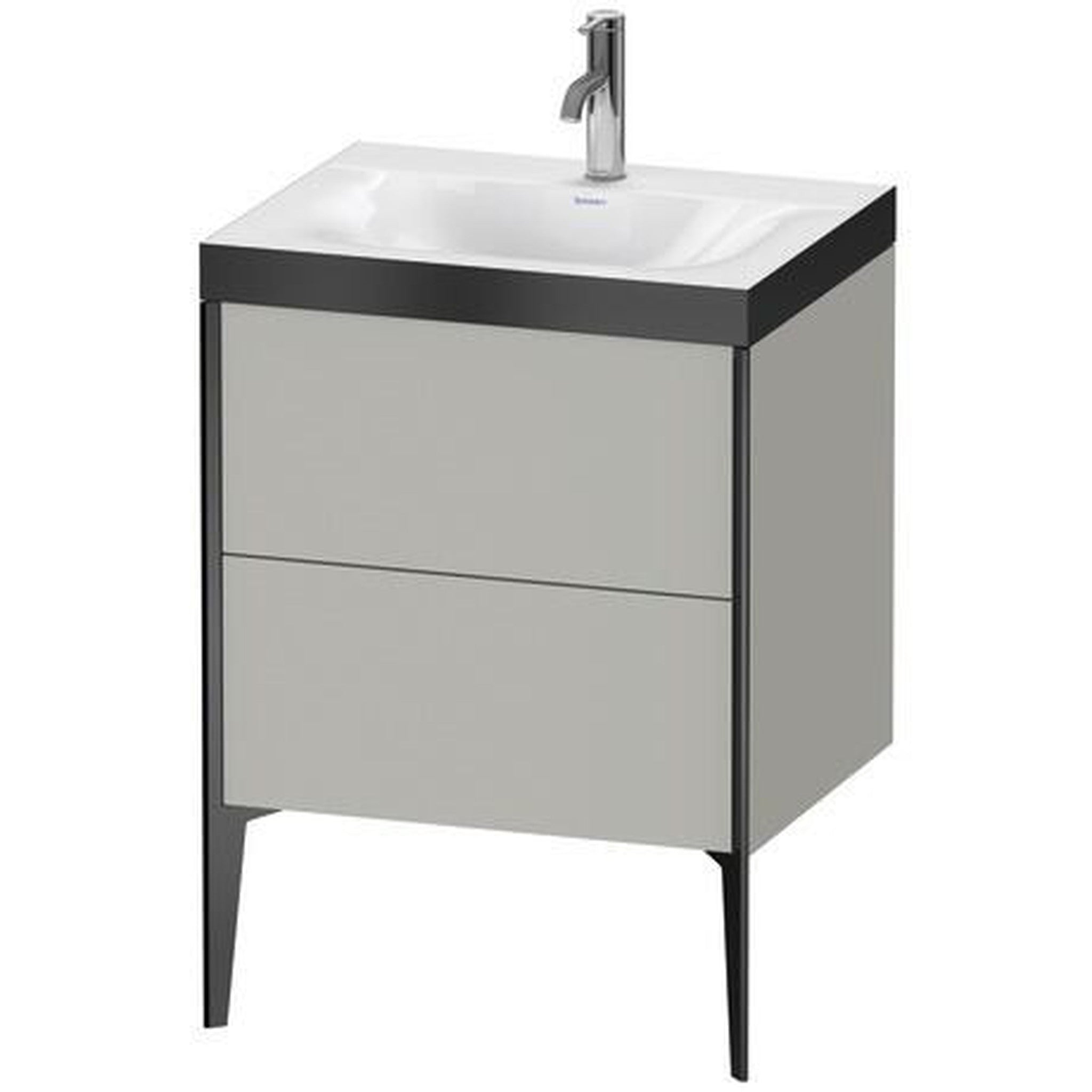 Duravit XViu 24" x 24" x 19" Two Drawer C-Bonded Floorstanding Vanity ...