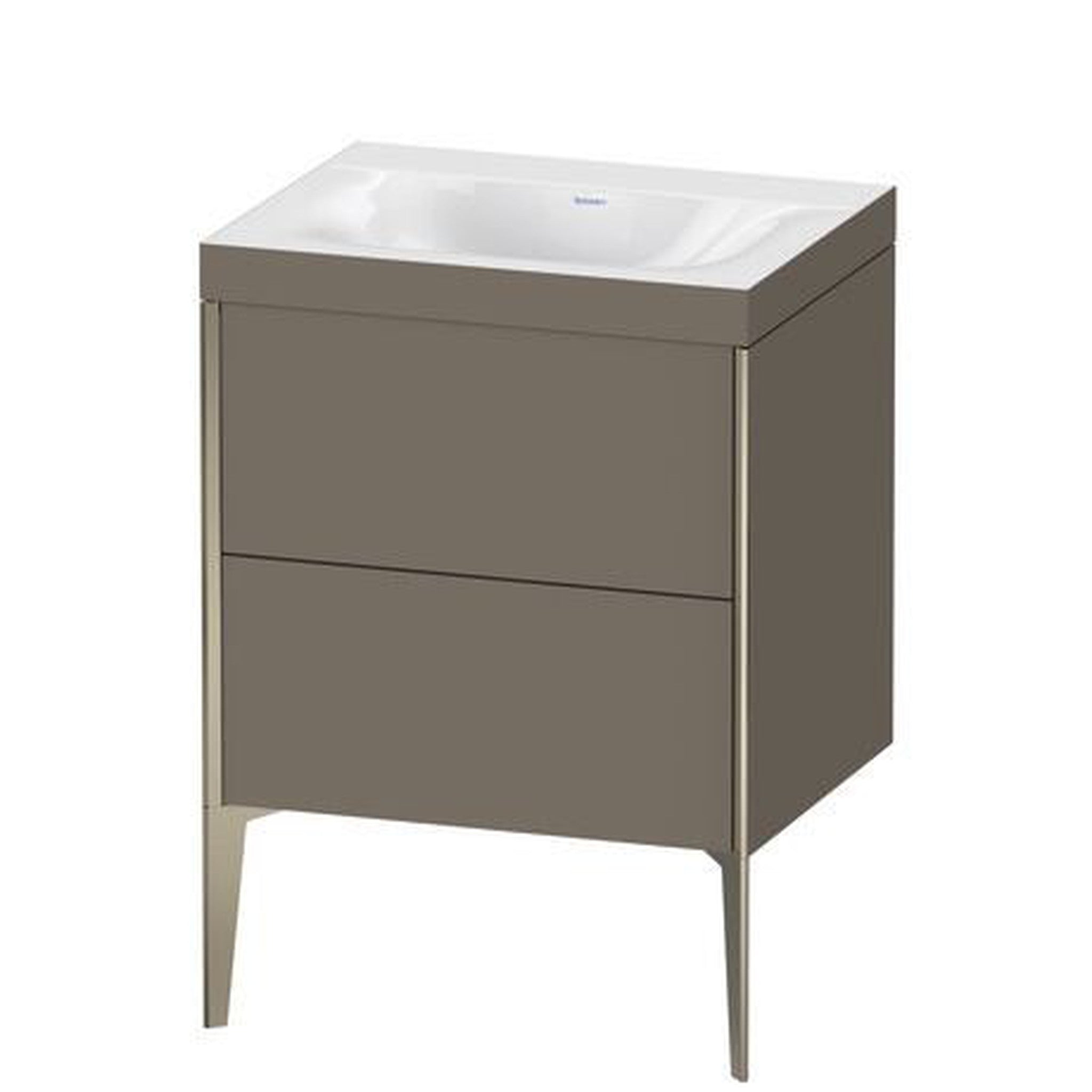 Duravit XViu 24" x 24" x 19" Two Drawer C-Bonded Floorstanding Vanity ...