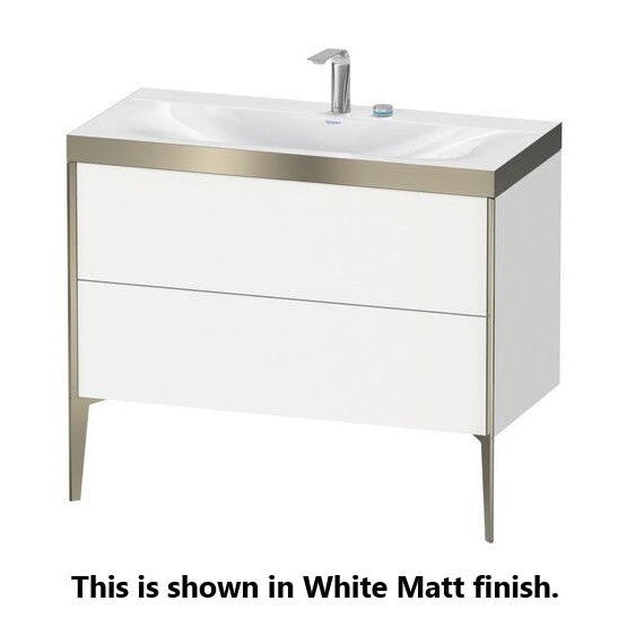 Duravit XViu 39" x 39" x 19" Two Drawer C-Bonded Floorstanding Vanity ...