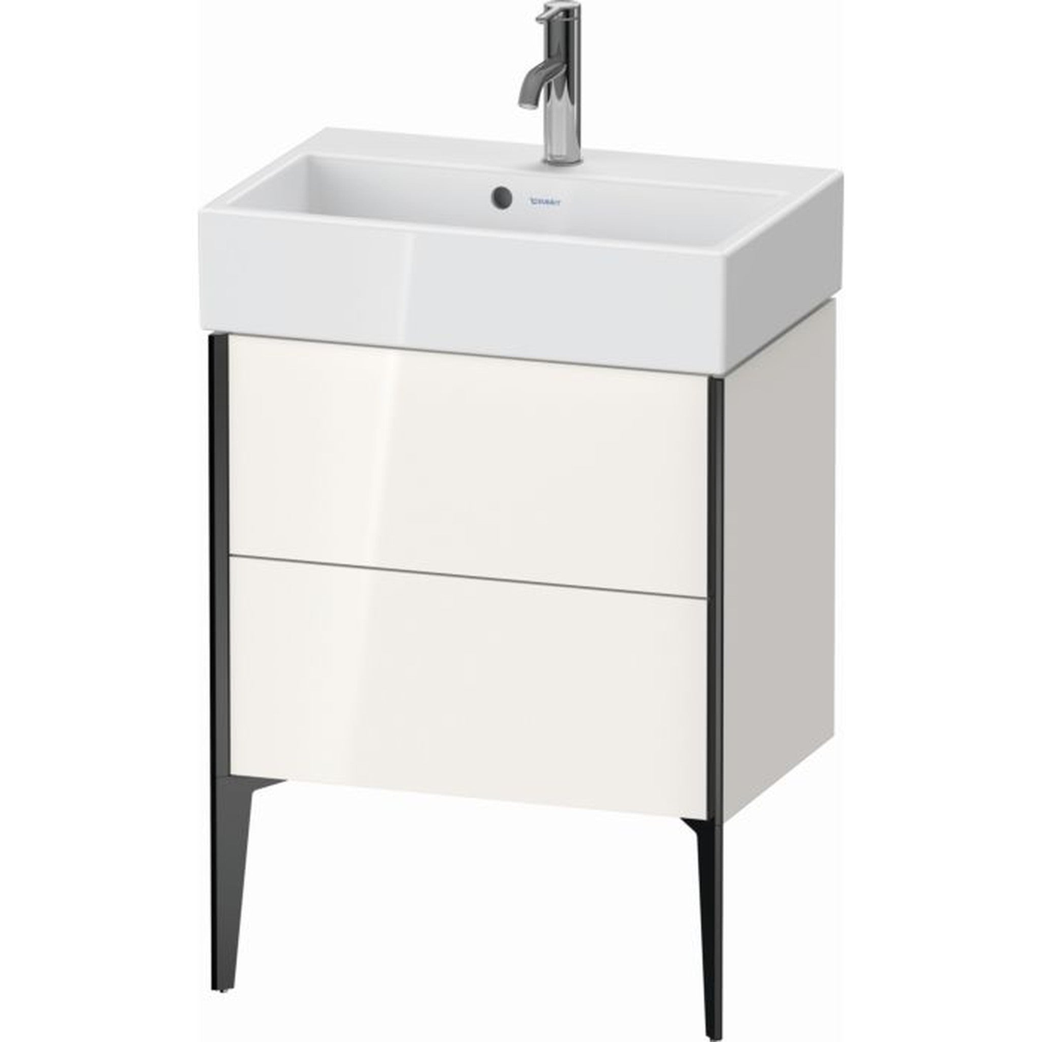 Duravit Xviu 23" x 19" x 15" Two Drawer Floorstanding Vanity Unit, Whi ...