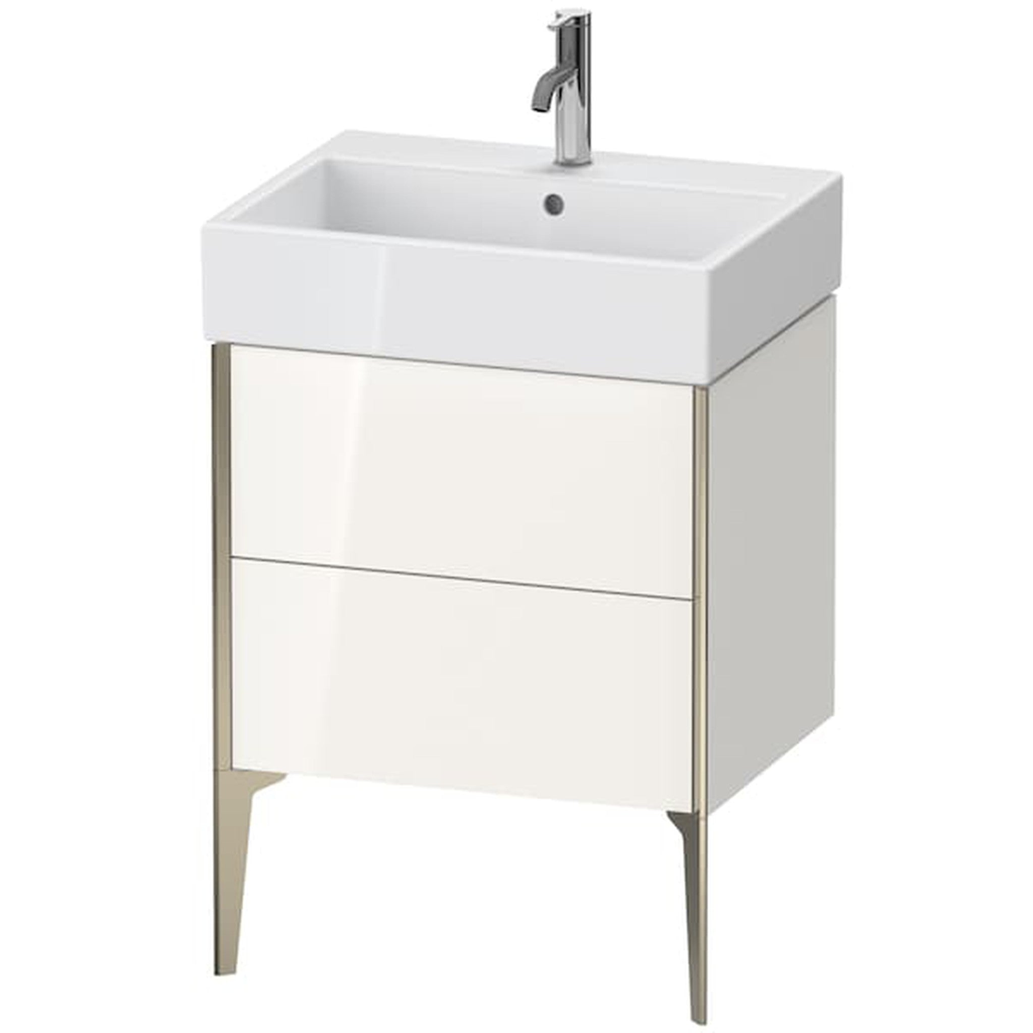 Duravit Xviu 23" x 19" x 18" Two Drawer Floorstanding Vanity Unit, Whi ...