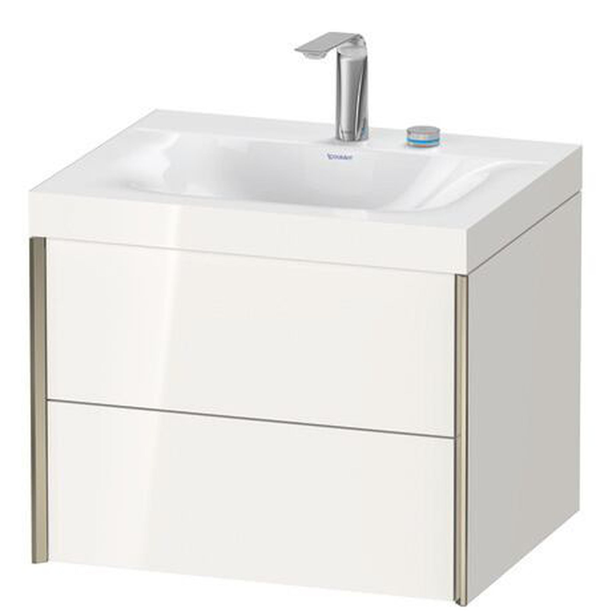 Duravit Xviu 24" x 20" x 19" Two Drawer C-Bonded Wall-Mount Vanity Kit ...