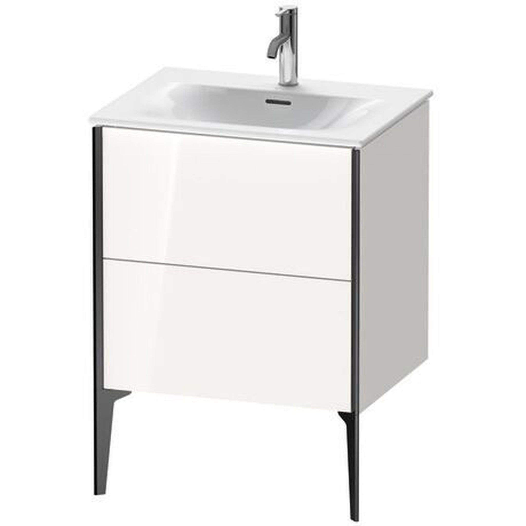 Duravit Xviu 24" x 23" x 19" One Drawer Floorstanding Vanity Unit, Whi ...