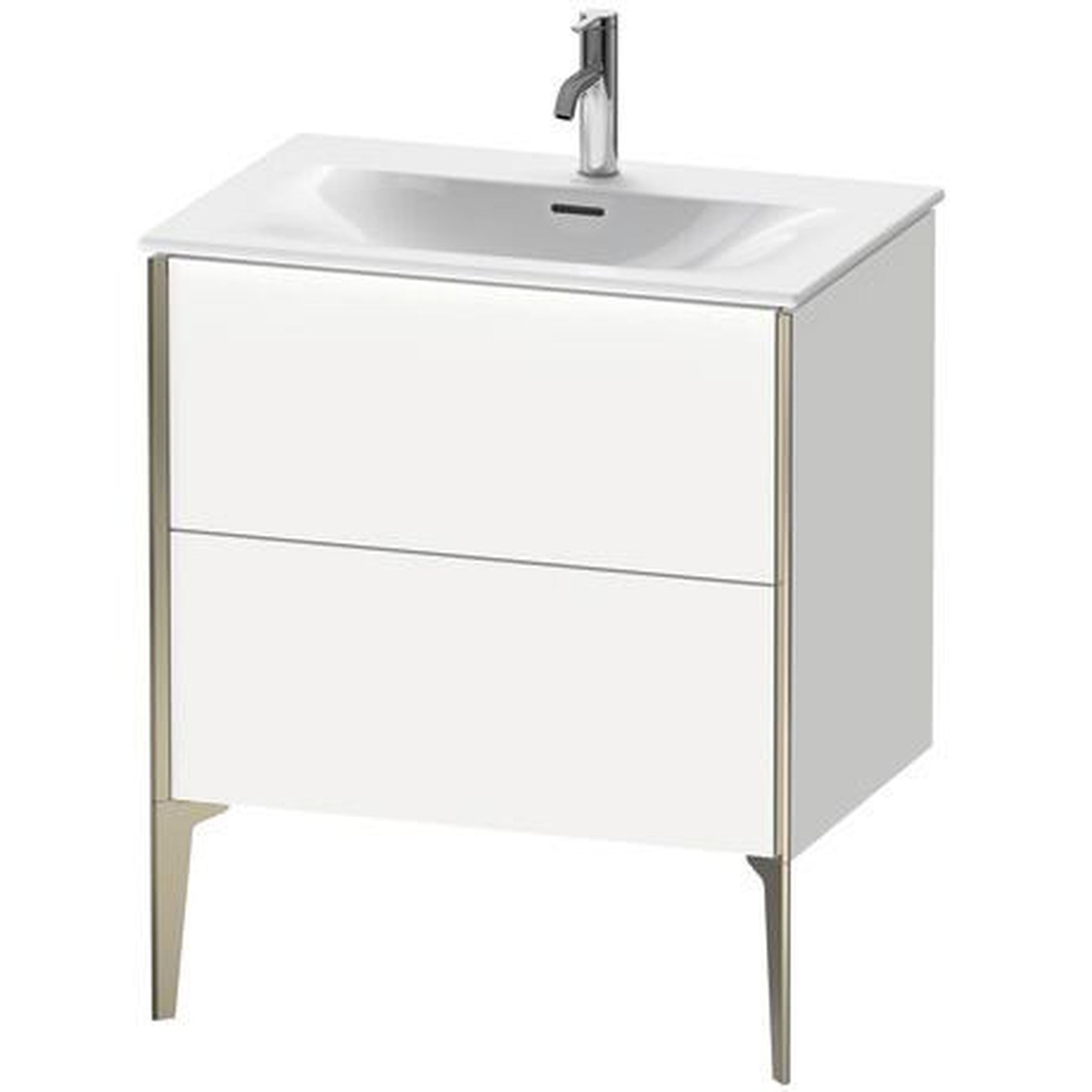 Duravit Xviu 28" x 23" x 19" One Drawer Floorstanding Vanity Unit, Whi ...