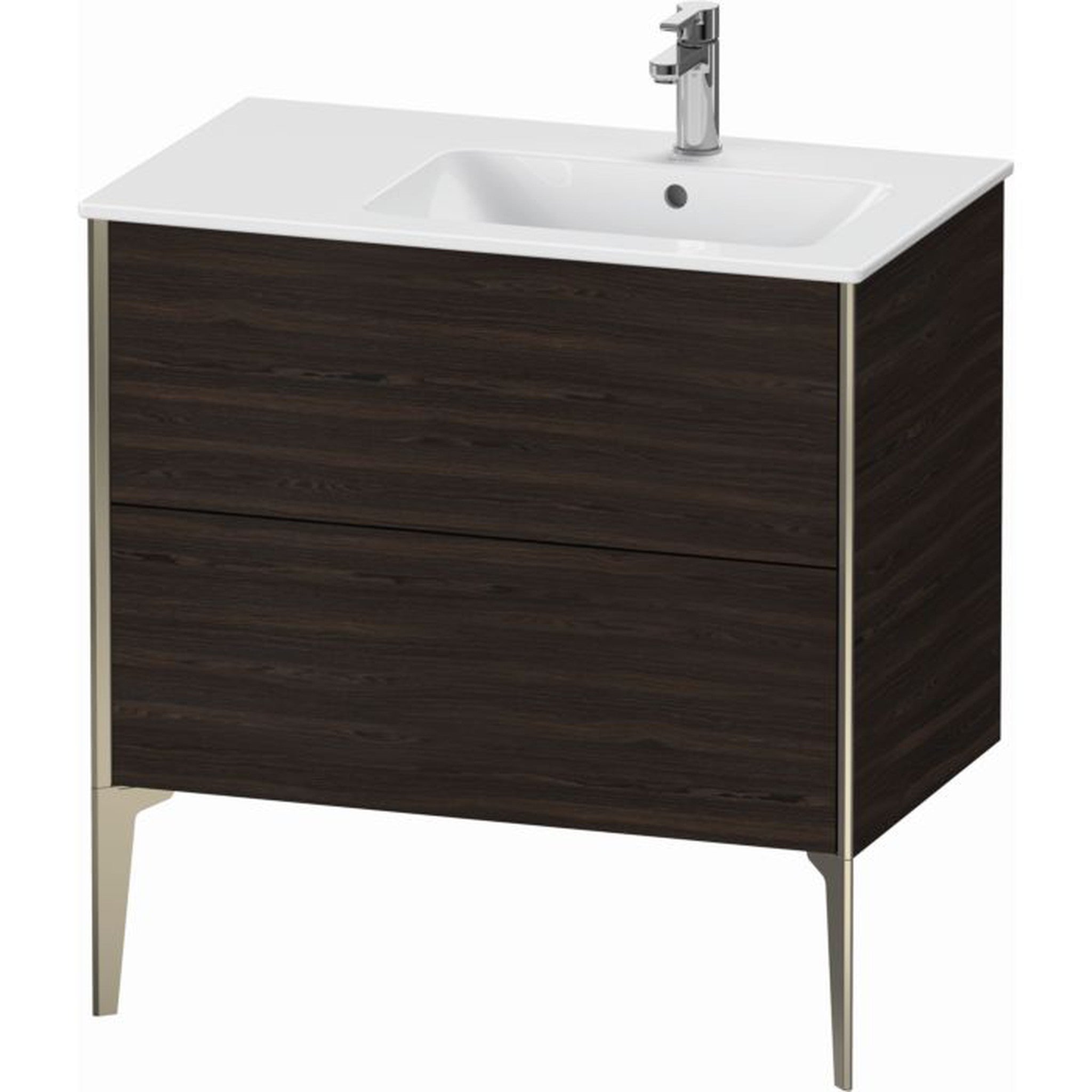 Duravit Xviu 32" x 23" x 19" Two Drawer Floorstanding Vanity Unit, Bru ...