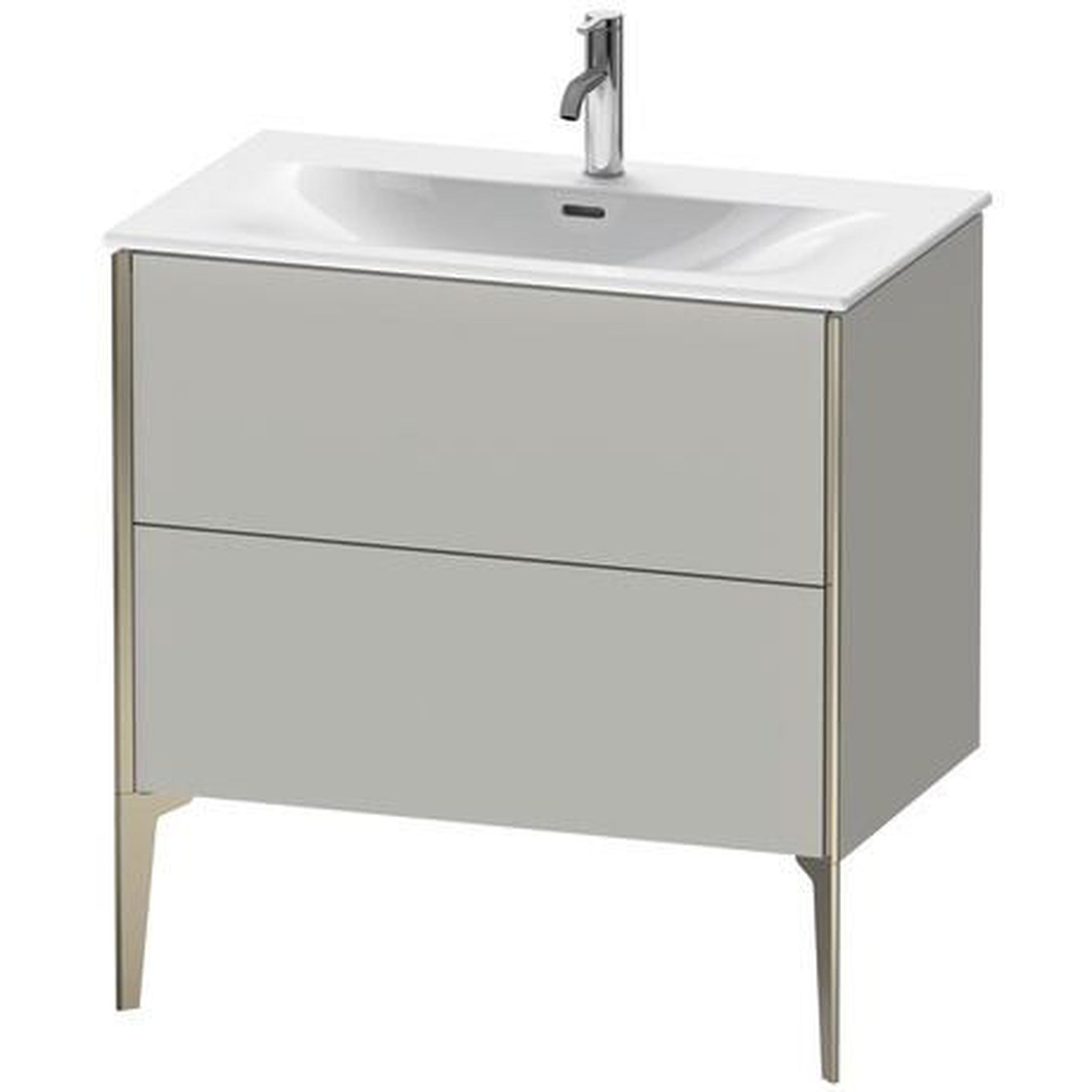 Duravit Xviu 32" x 23" x 19" Two Drawer Floorstanding Vanity Unit, Con ...