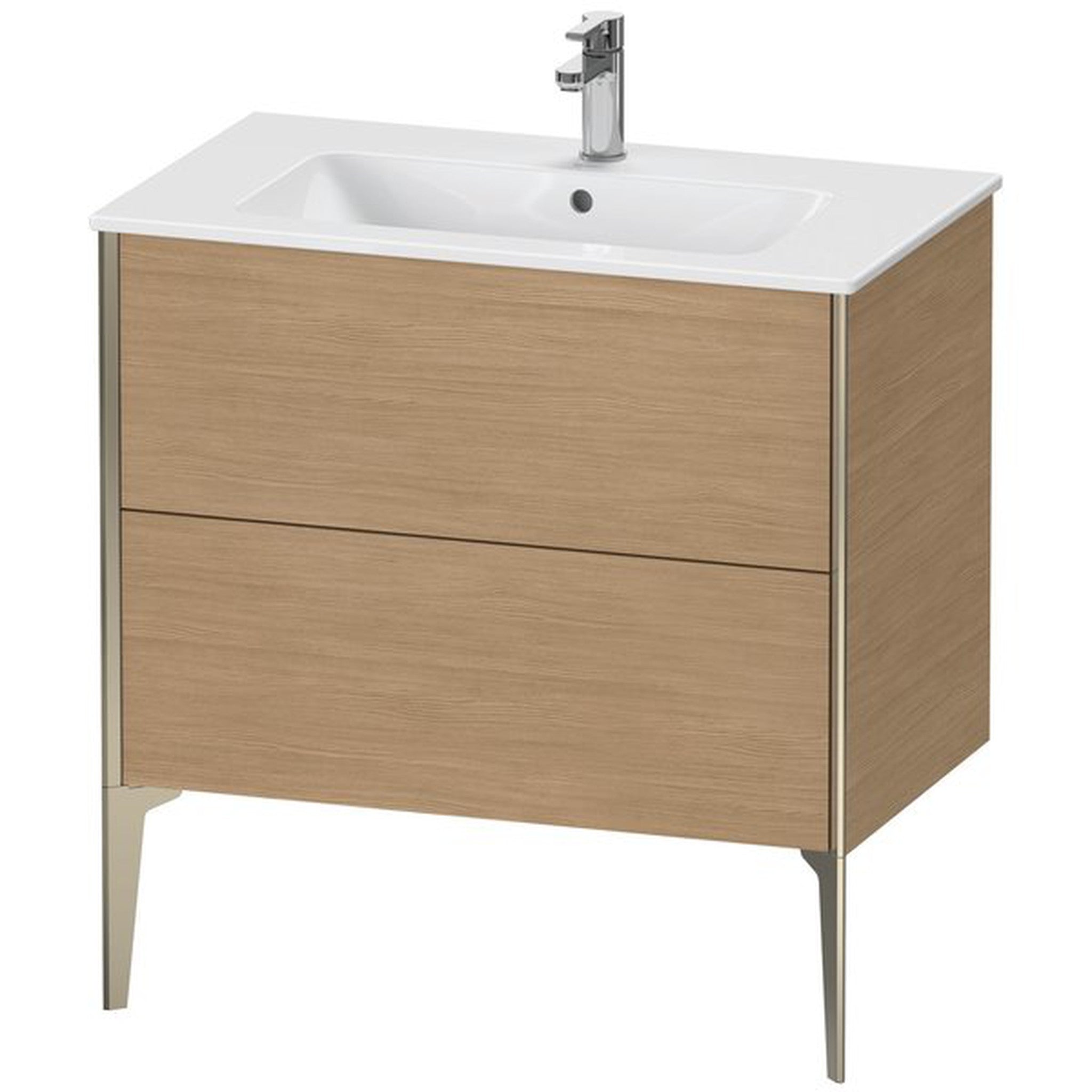 Duravit Xviu 32" x 23" x 19" Two Drawer Floorstanding Vanity Unit, Eur ...