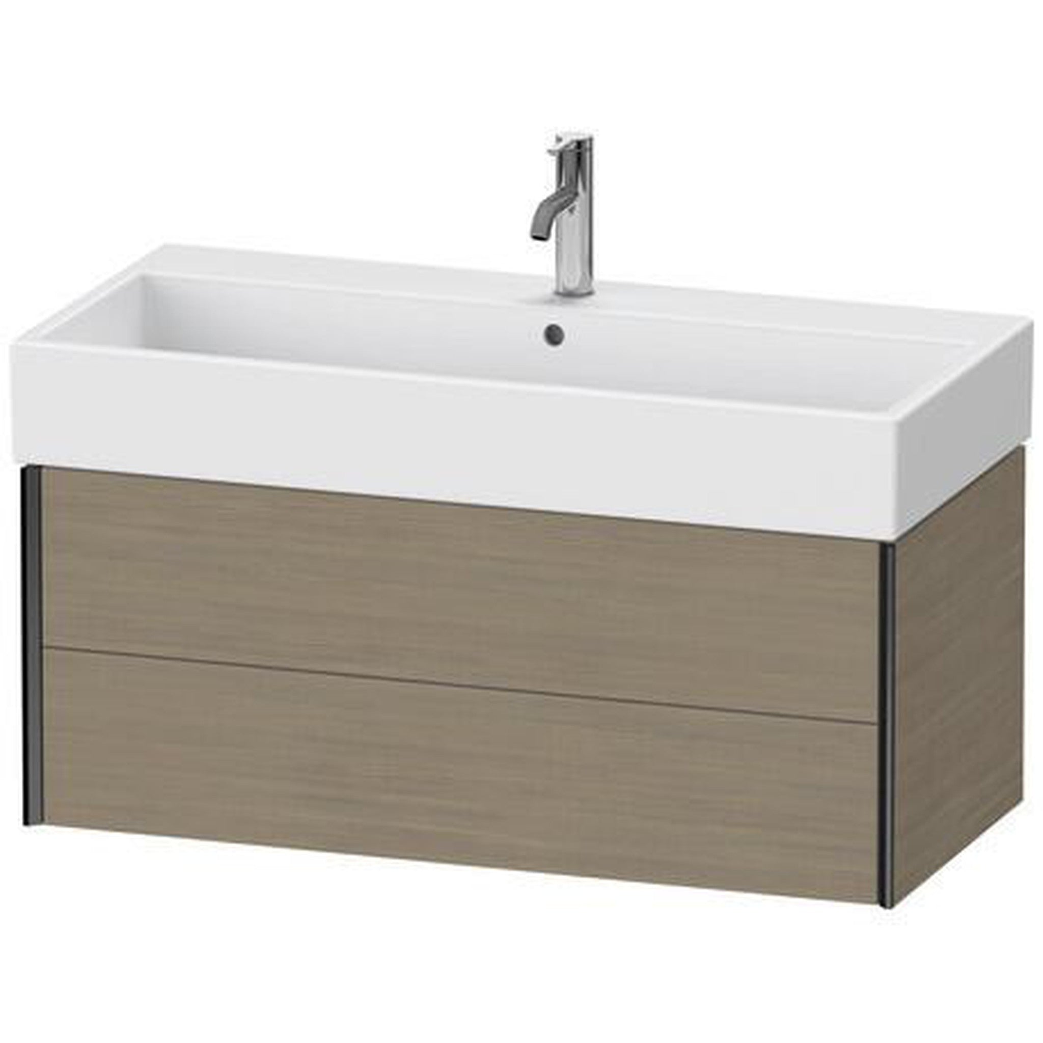 Duravit Xviu 39" x 16" x 18" Two Drawer Wall-Mount Vanity Unit, Oak Te ...