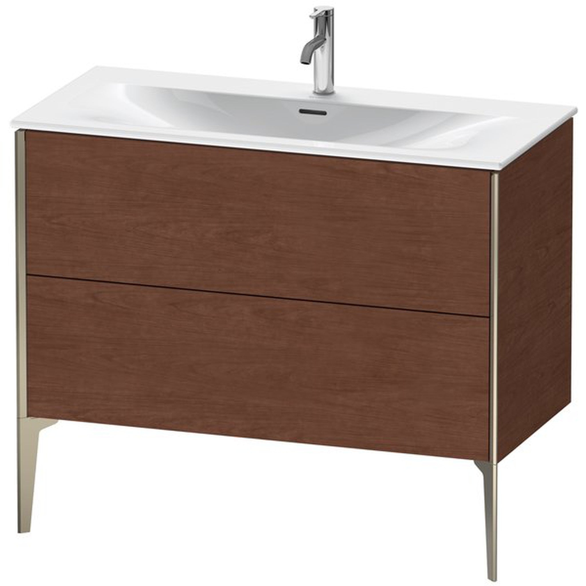 Duravit Xviu 40" x 23" x 19" Two Drawer Floorstanding Vanity Unit, Ame ...