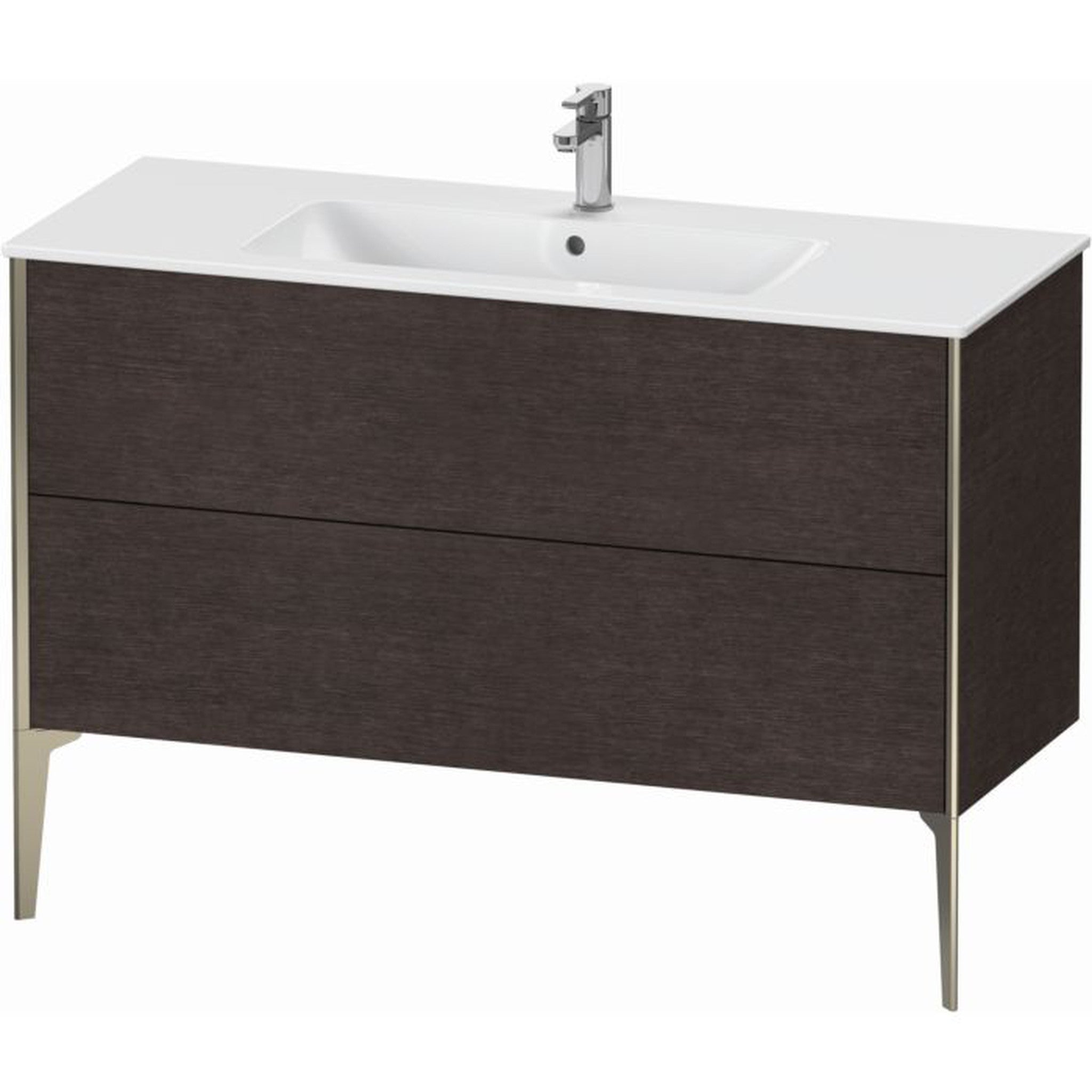Duravit Xviu 48" x 23" x 19" Two Drawer Floorstanding Vanity Unit, Bru ...