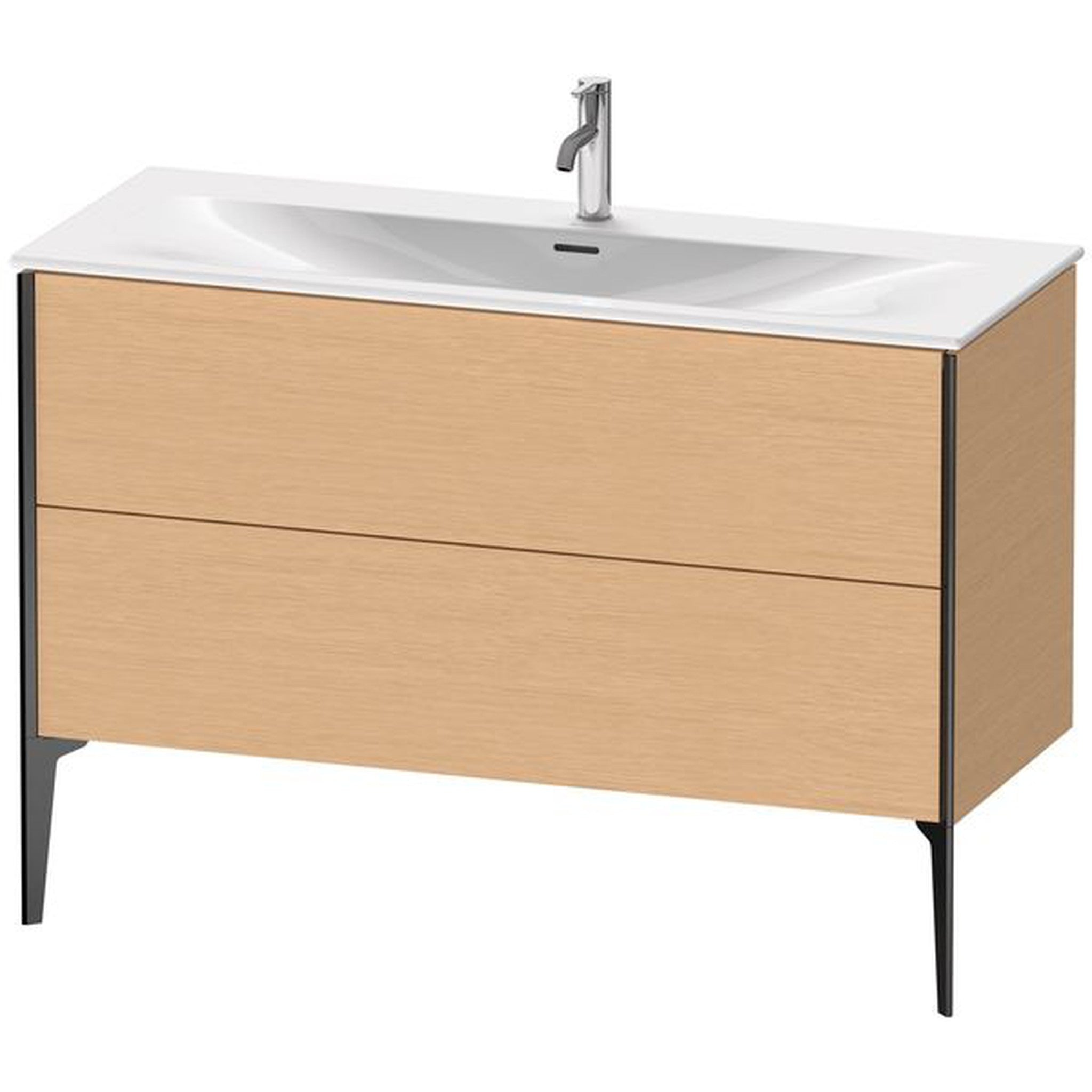 Duravit Xviu 48" x 23" x 19" Two Drawer Floorstanding Vanity Unit, Bru ...