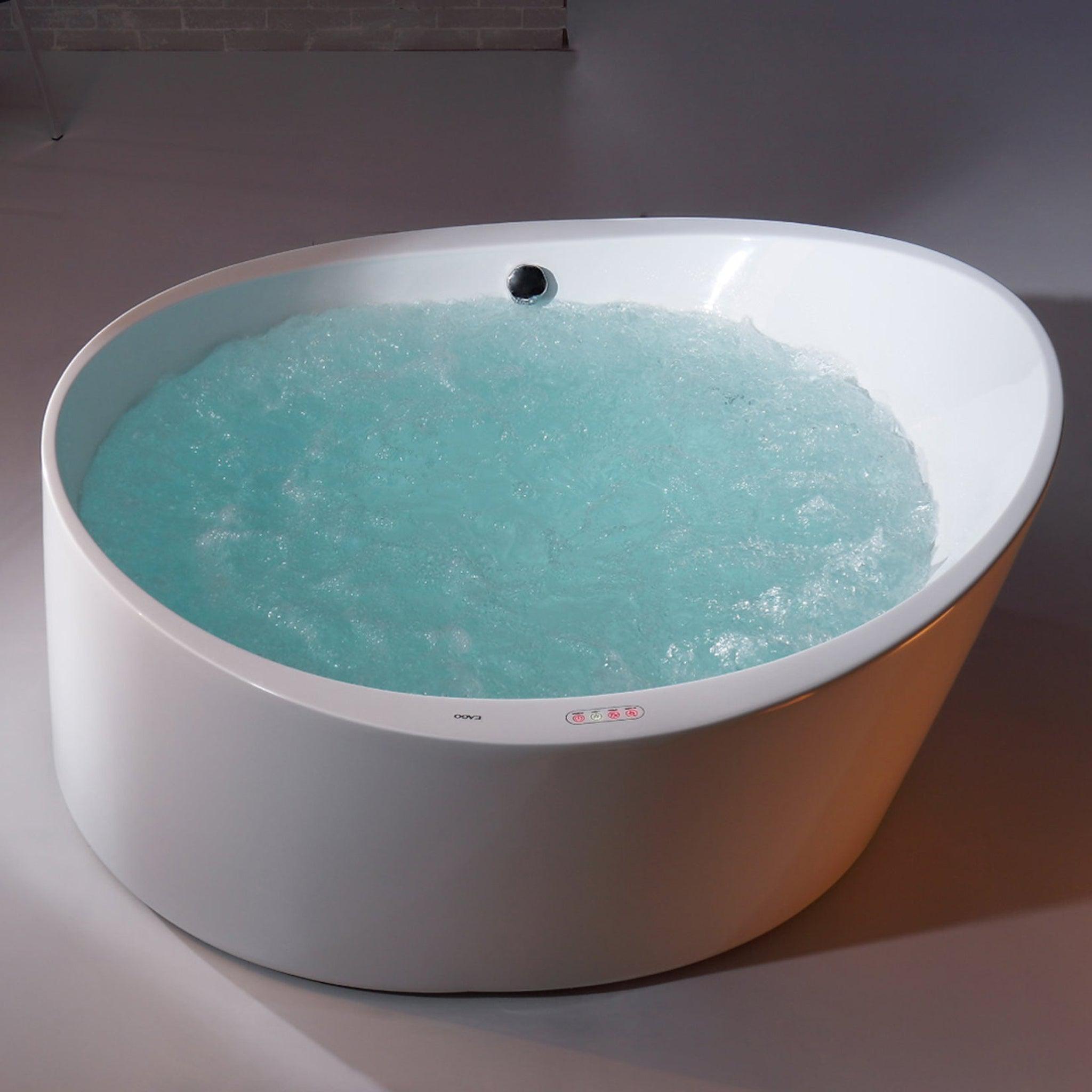 Eago Free Standing Air Bubble 66" Round Bathtub – US Bath Store