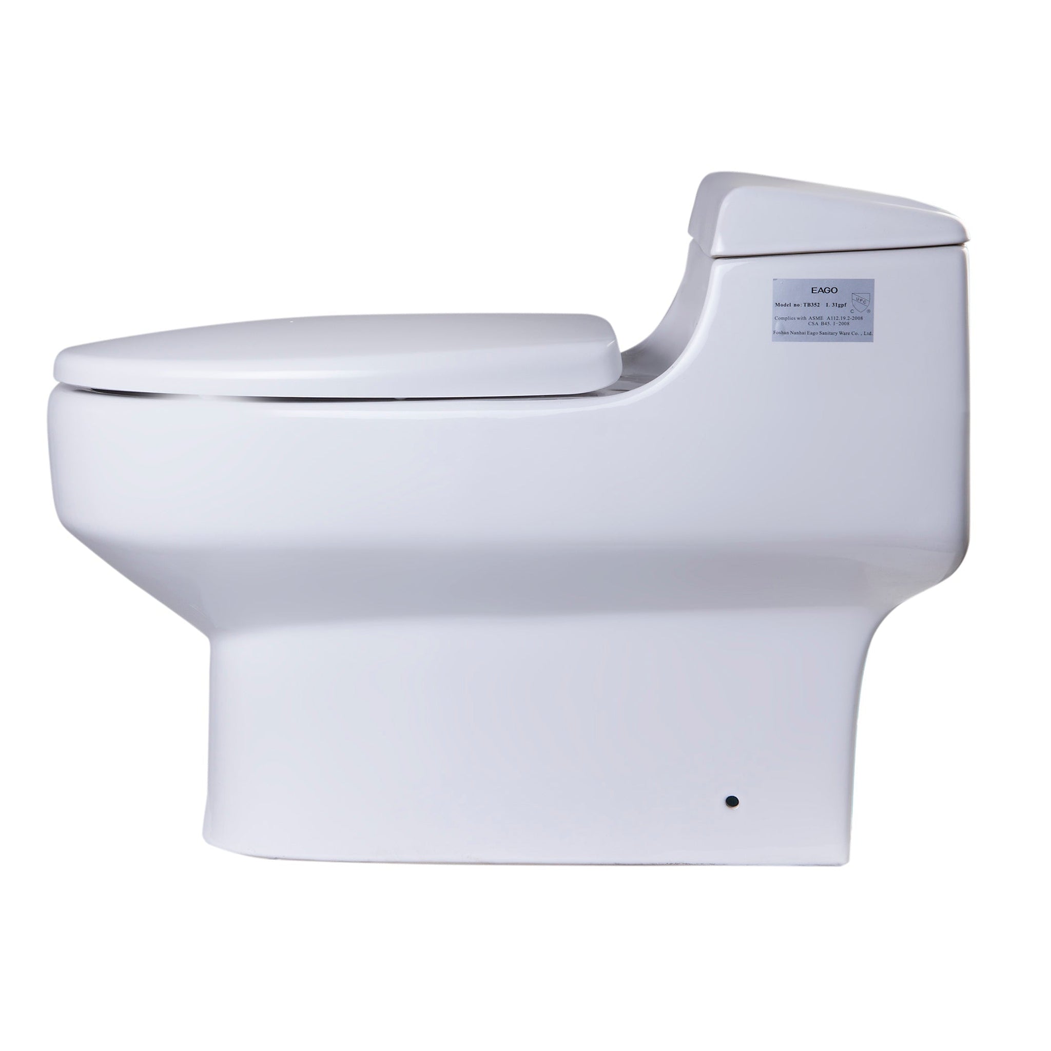 Eago One Piece Single Flush 30" Ceramic White Toilet – US Bath Store
