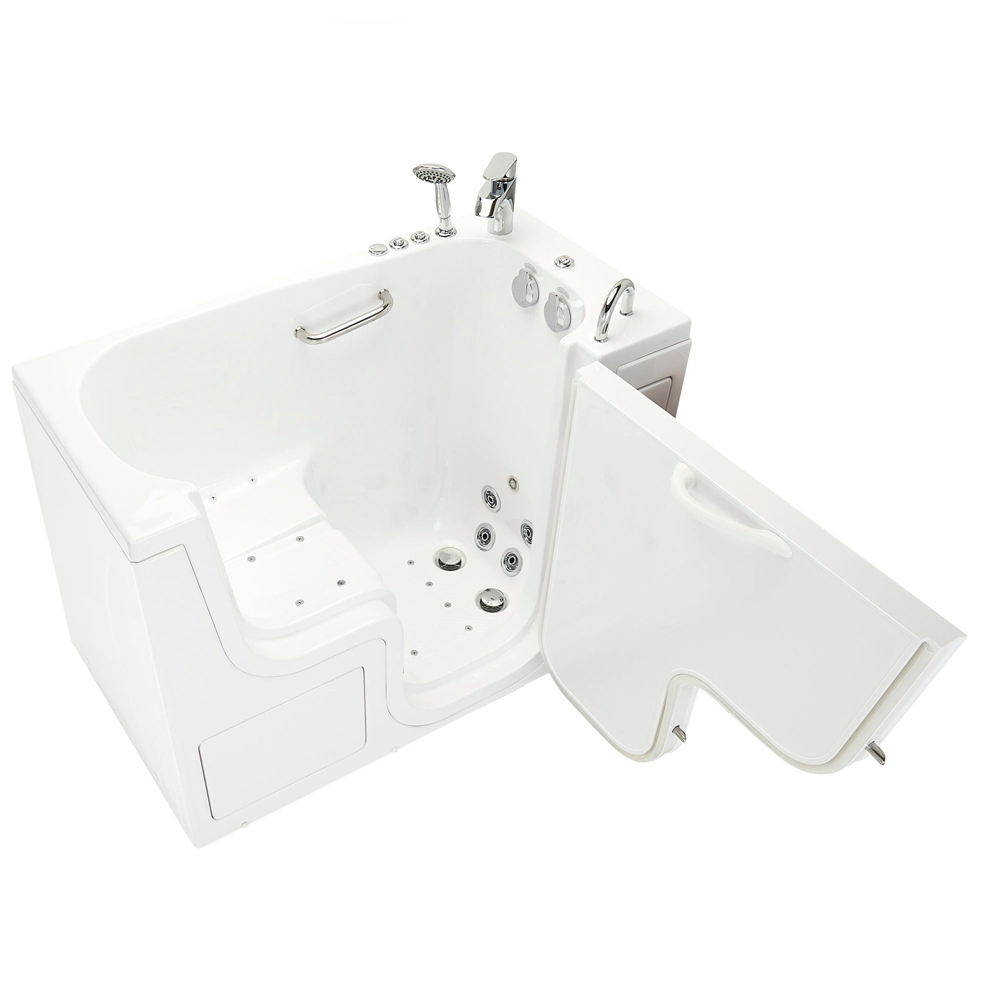 Ella's Bubbles Transfer 26" x 52" White Acrylic Air and Hydro Massage ...
