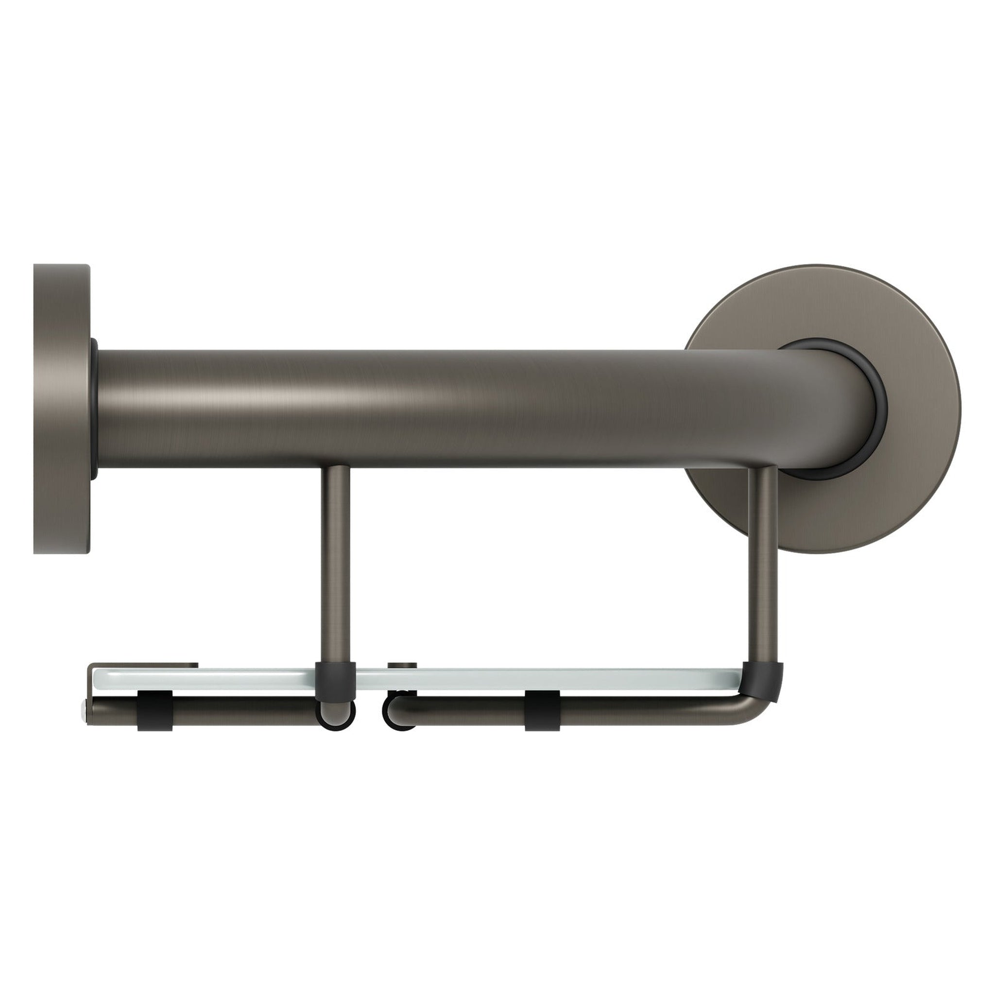 Evekare 10" Stainless Steel Concealed Mount Corner Grab Bar With Integ ...