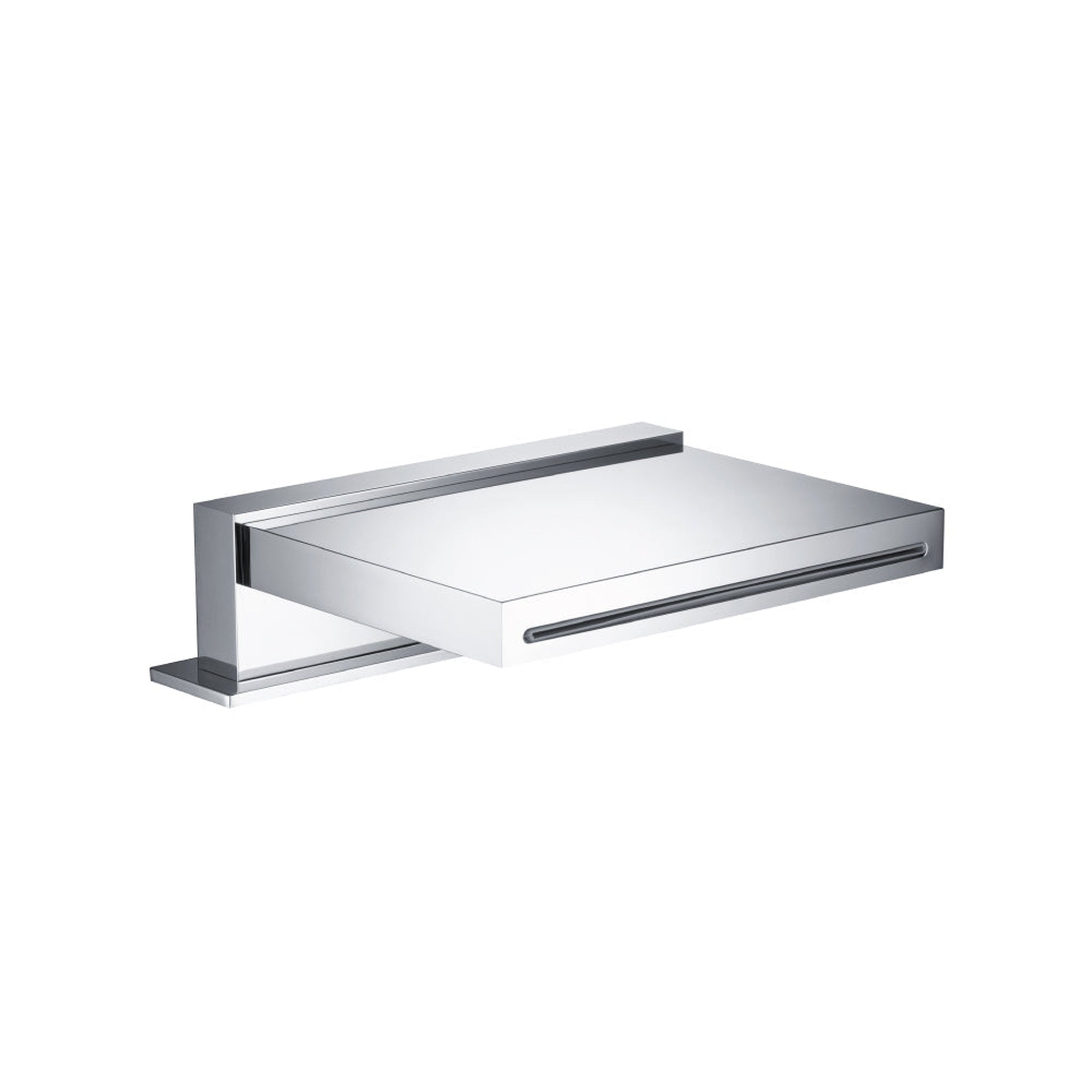 Flusso Faucets Cascade Deck Mount Flow Water Fall Tub Filler in Brushe ...