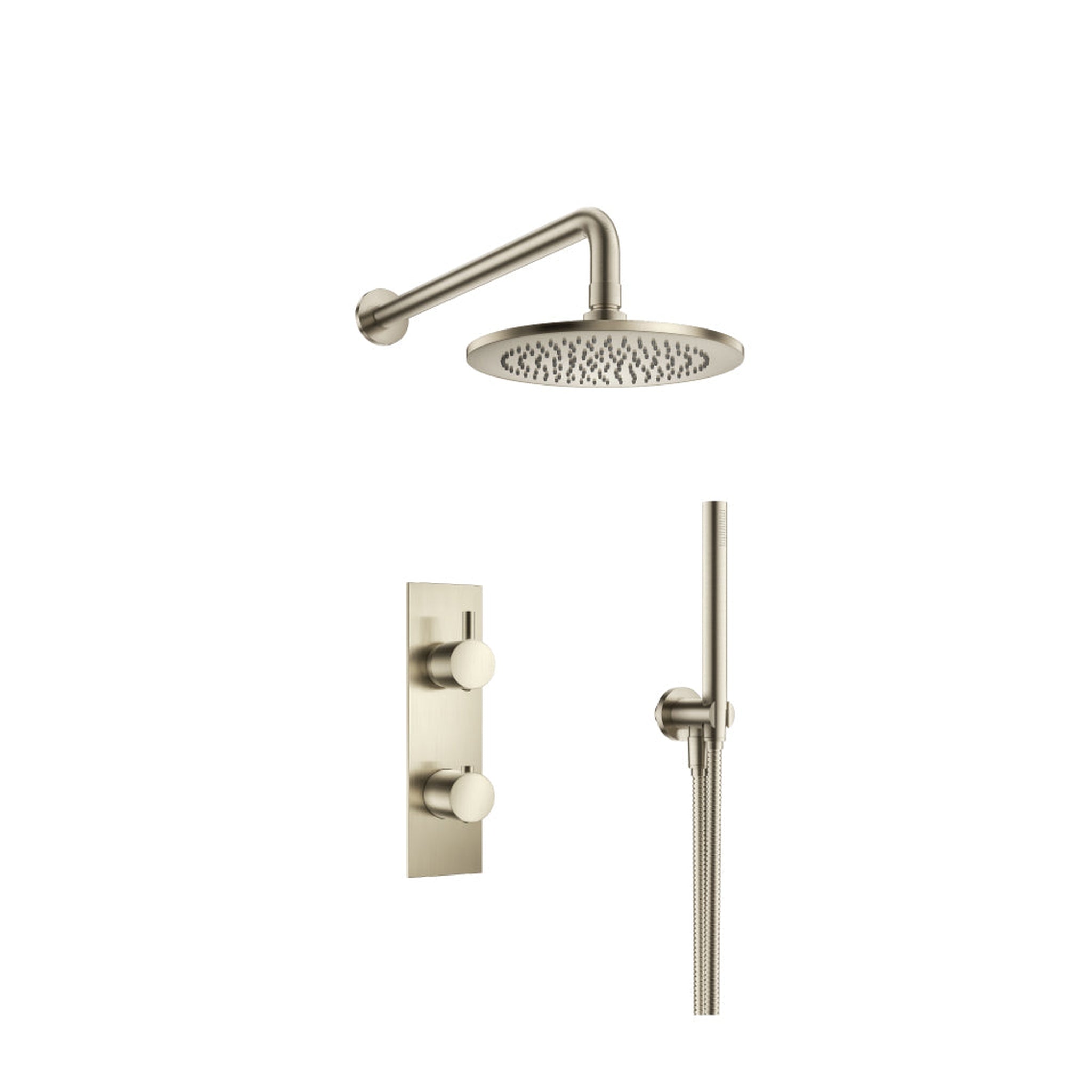 Flusso Faucets Serie 100 Two Output Shower Set With Shower Head and Ha ...