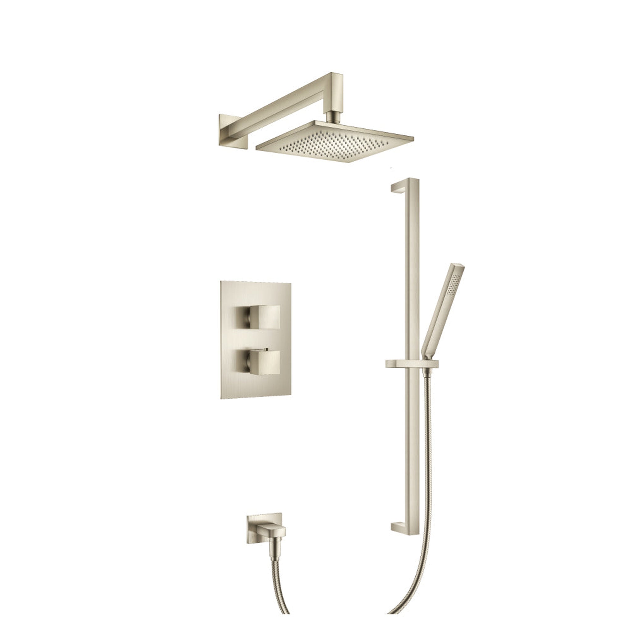 Flusso Faucets Serie 160 Two Output Shower Set With Shower Head, Hand ...