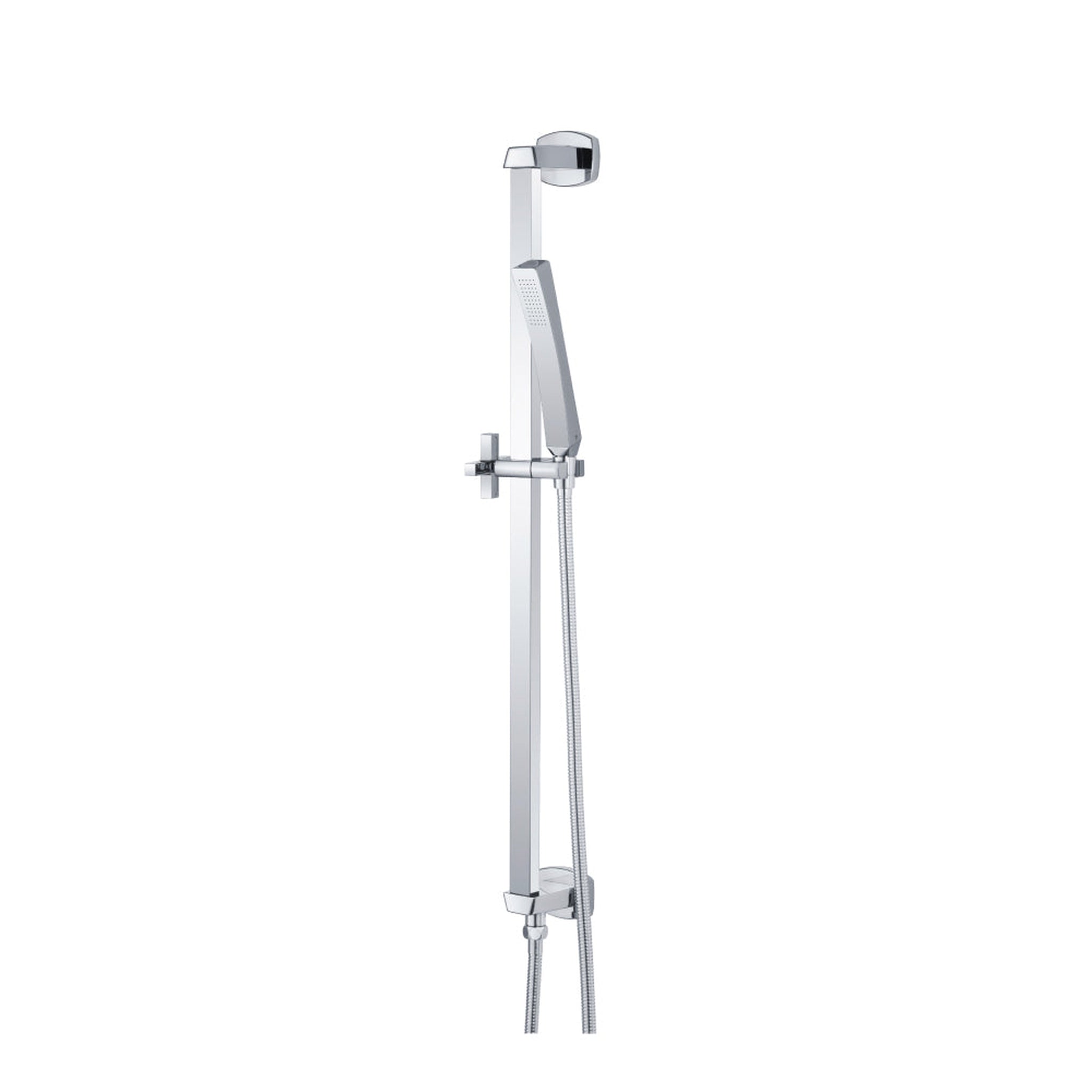 Flusso Faucets Universal Fixtures Hand Shower Set With Slide Bar, Inte ...