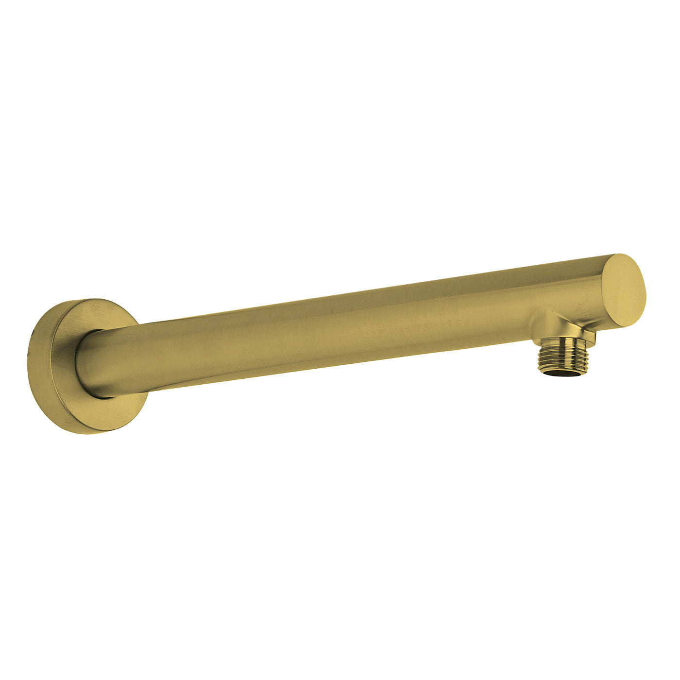 Fortis 92745SPBG 12" Brushed Gold Wall Mount Shower Arm With Round Fla ...