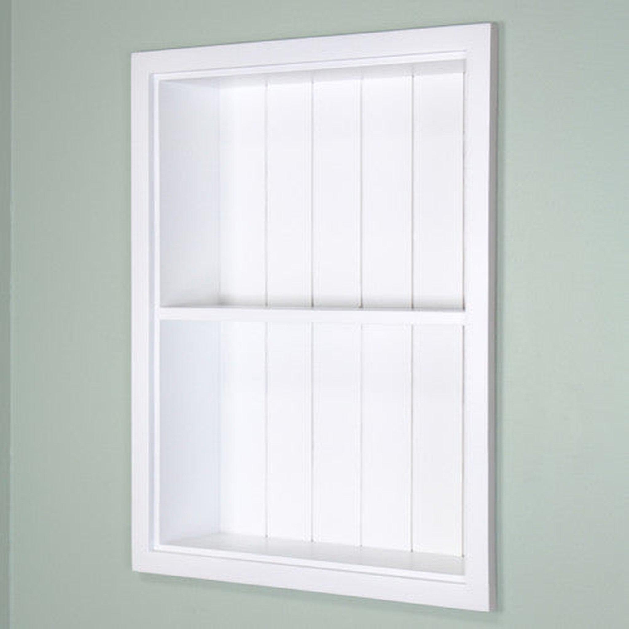 Fox Hollow Furnishings Aiden 14" x 18" White Recessed Sloane Wall Nich ...