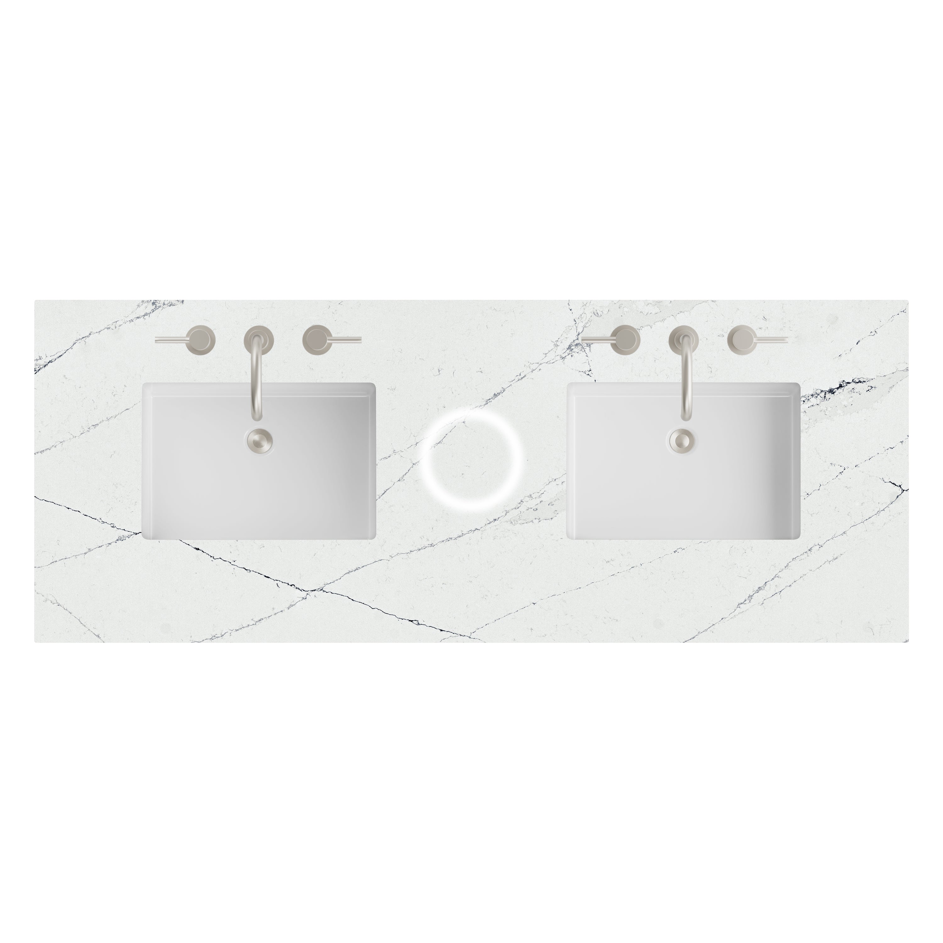 James Martin Vanities 60" Ethereal Noctis Double 3cm Top With Sink and ...