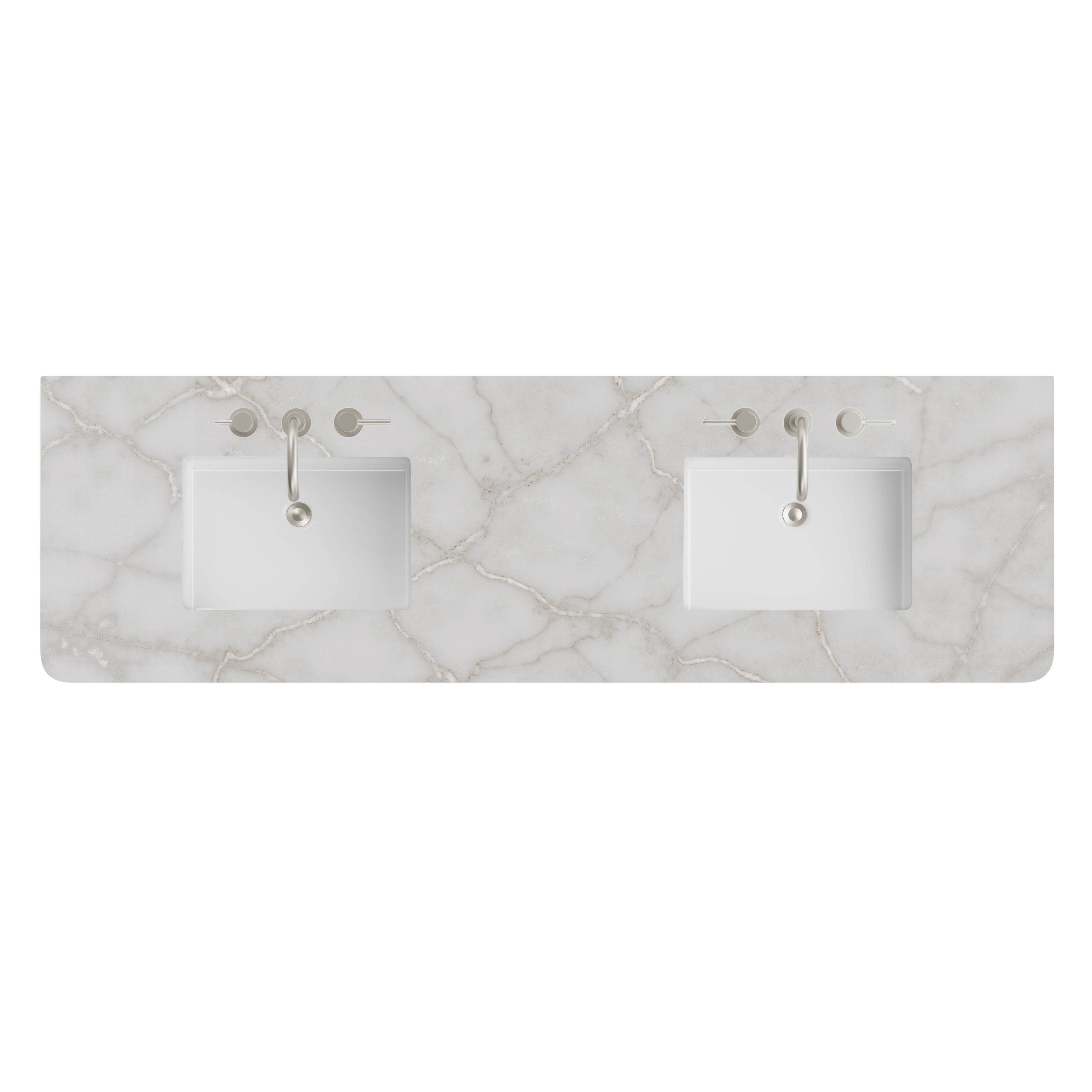James Martin Vanities 72" Victorian Silver Single Radius Cut Widesprea ...