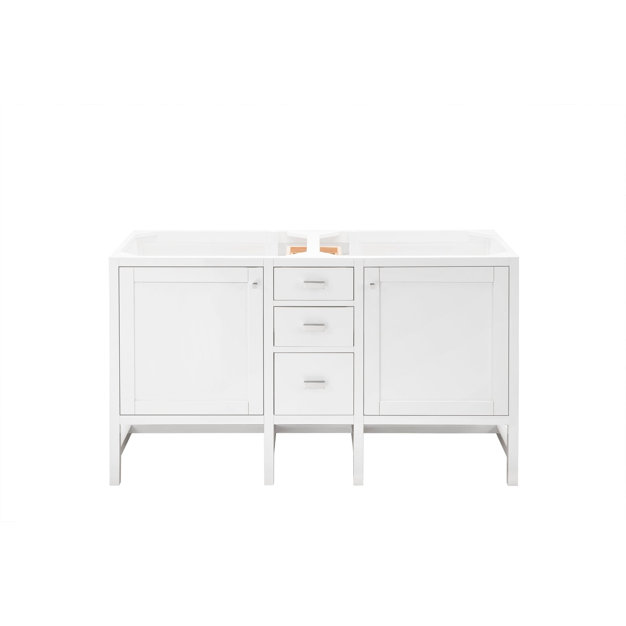 James Martin Vanities Addison 60" Glossy White Double Vanity Cabinet ...
