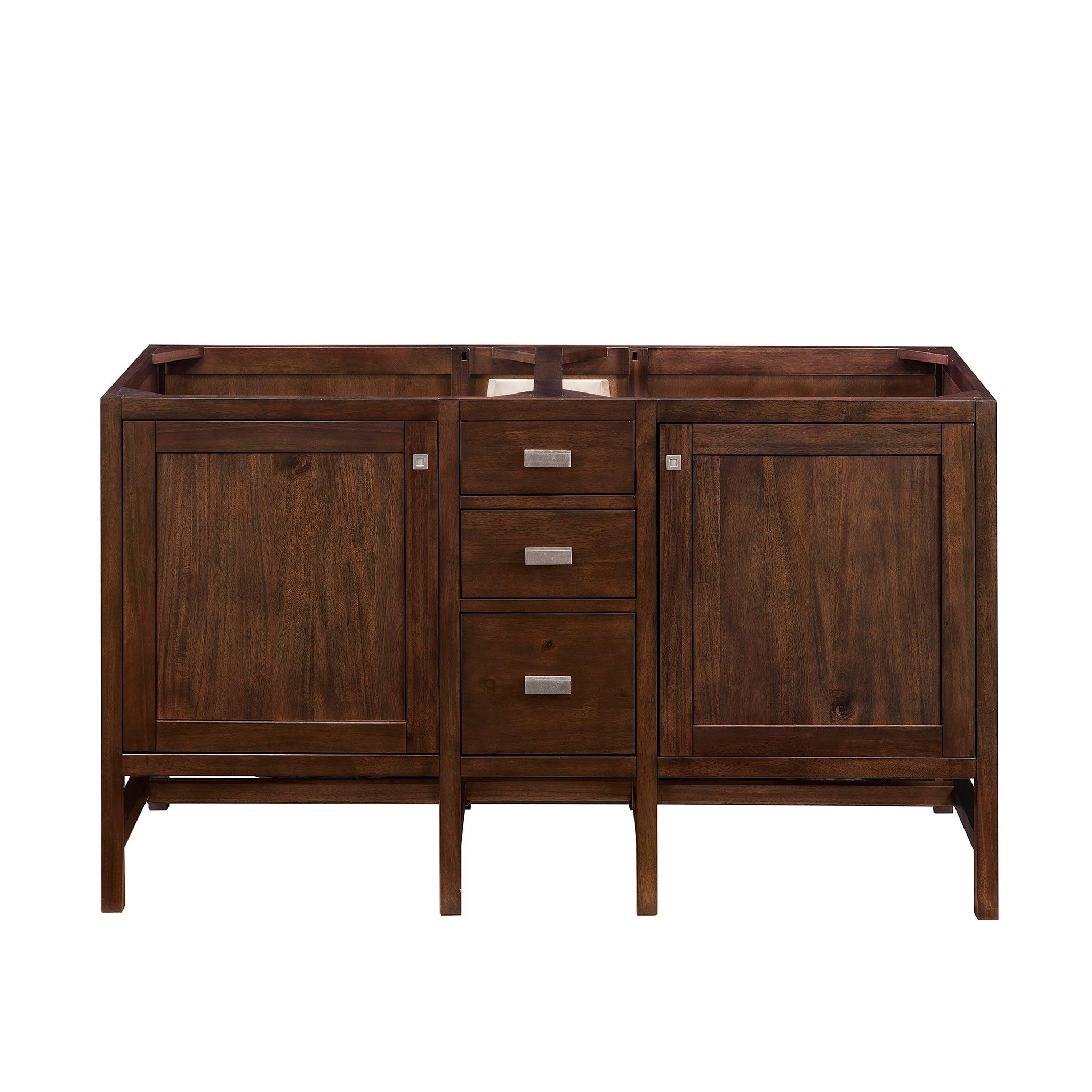 James Martin Vanities Addison 60" Mid Century Acacia Double Vanity Cab ...