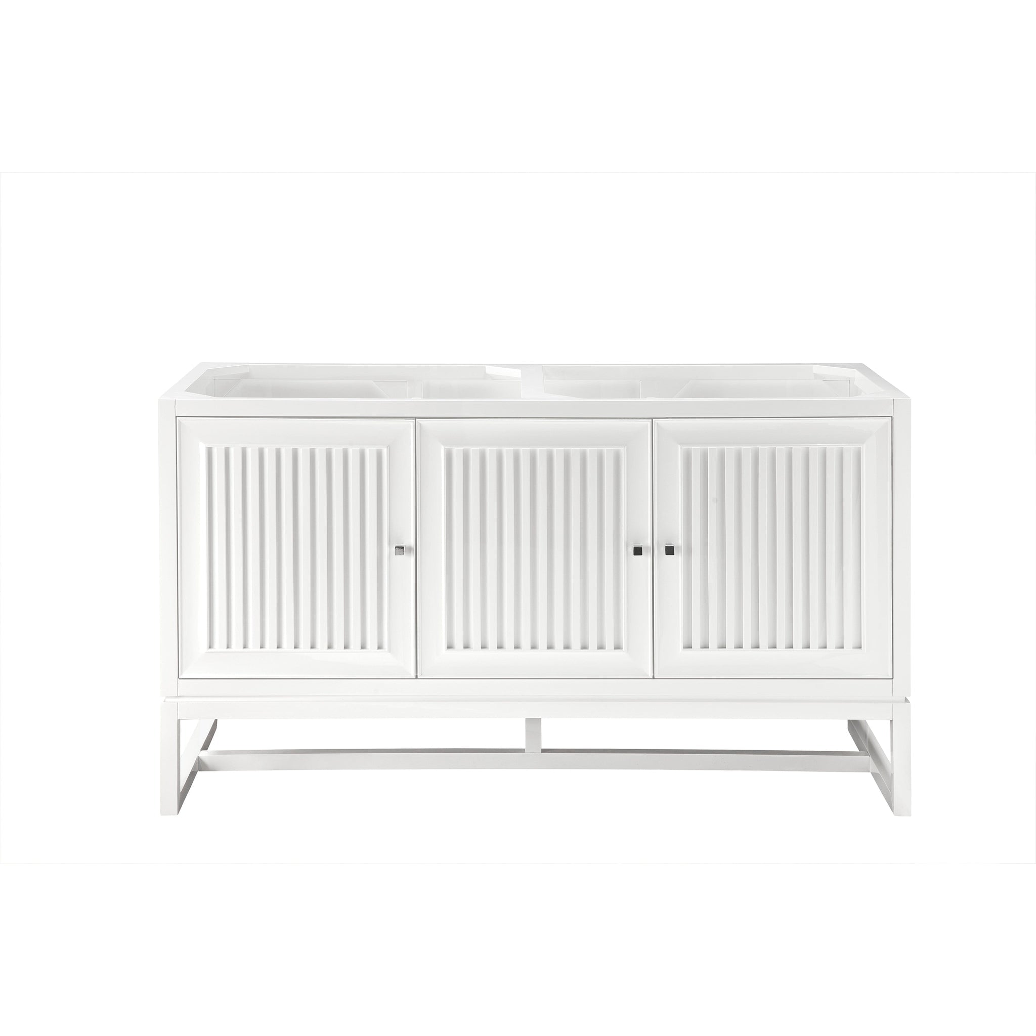James Martin Vanities Athens 60" Glossy White Double Vanity Cabinet ...