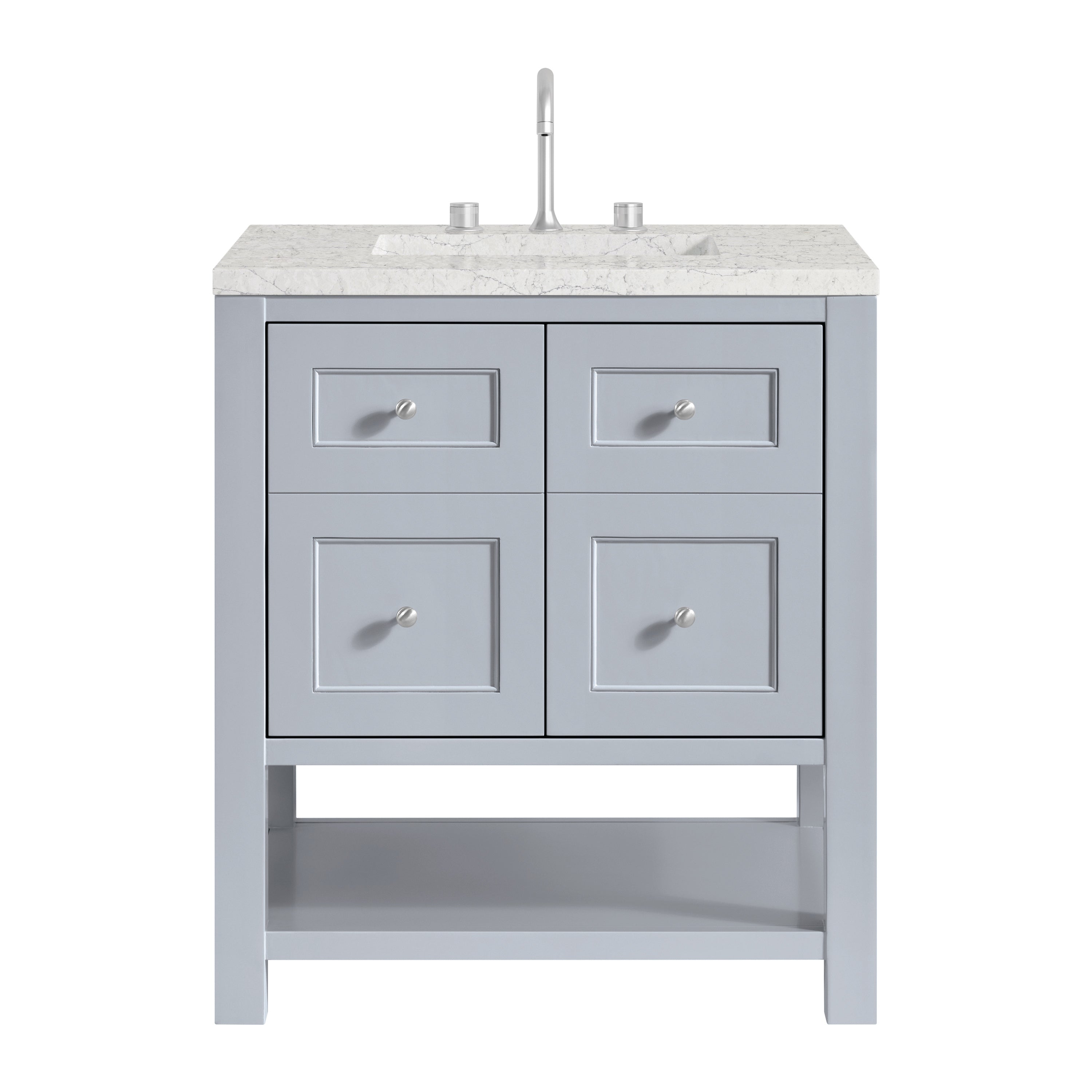 James Martin Vanities Breckenridge 30" Serenity Blue Single Vanity Wit ...