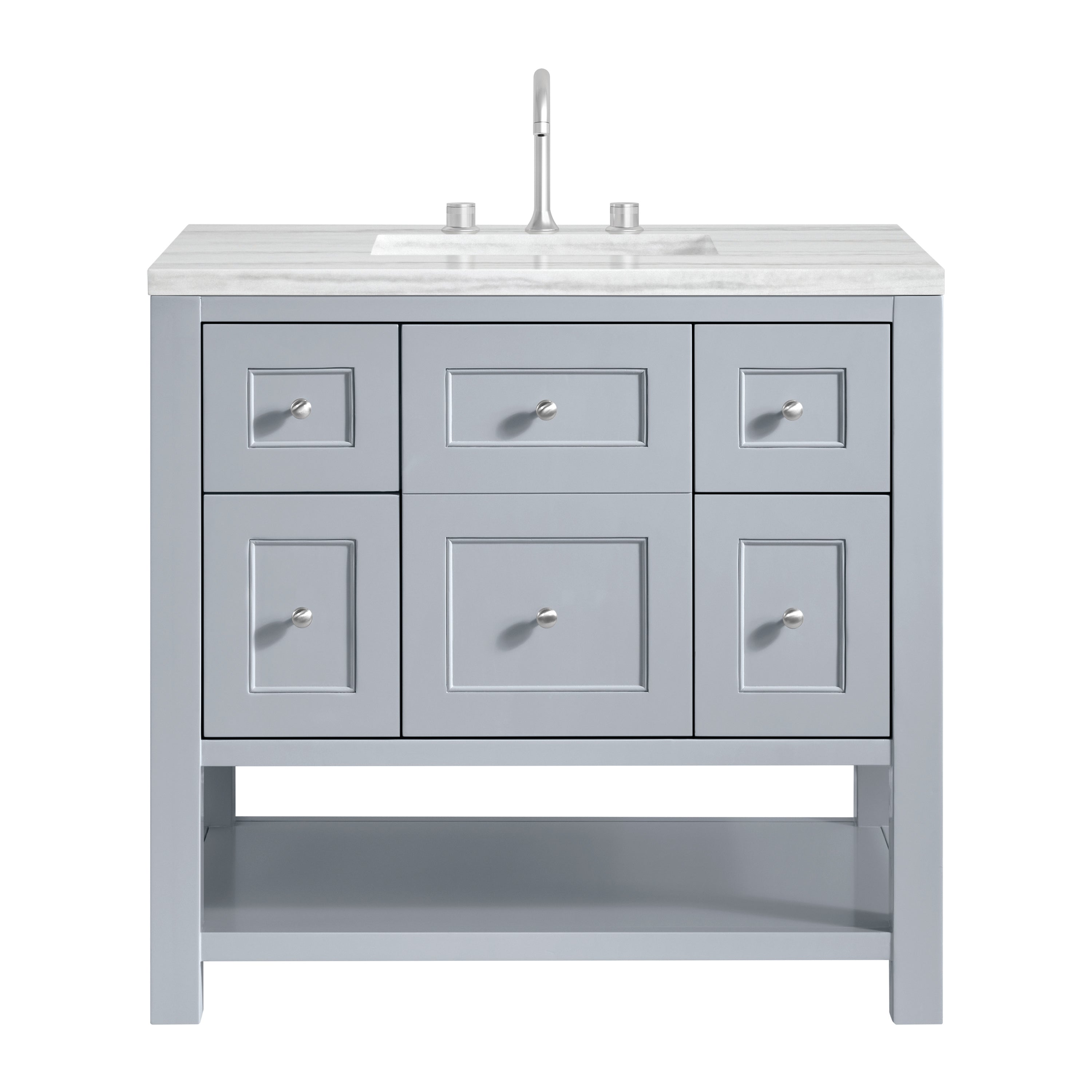 James Martin Vanities Breckenridge 36" Serenity Blue Single Vanity Wit ...