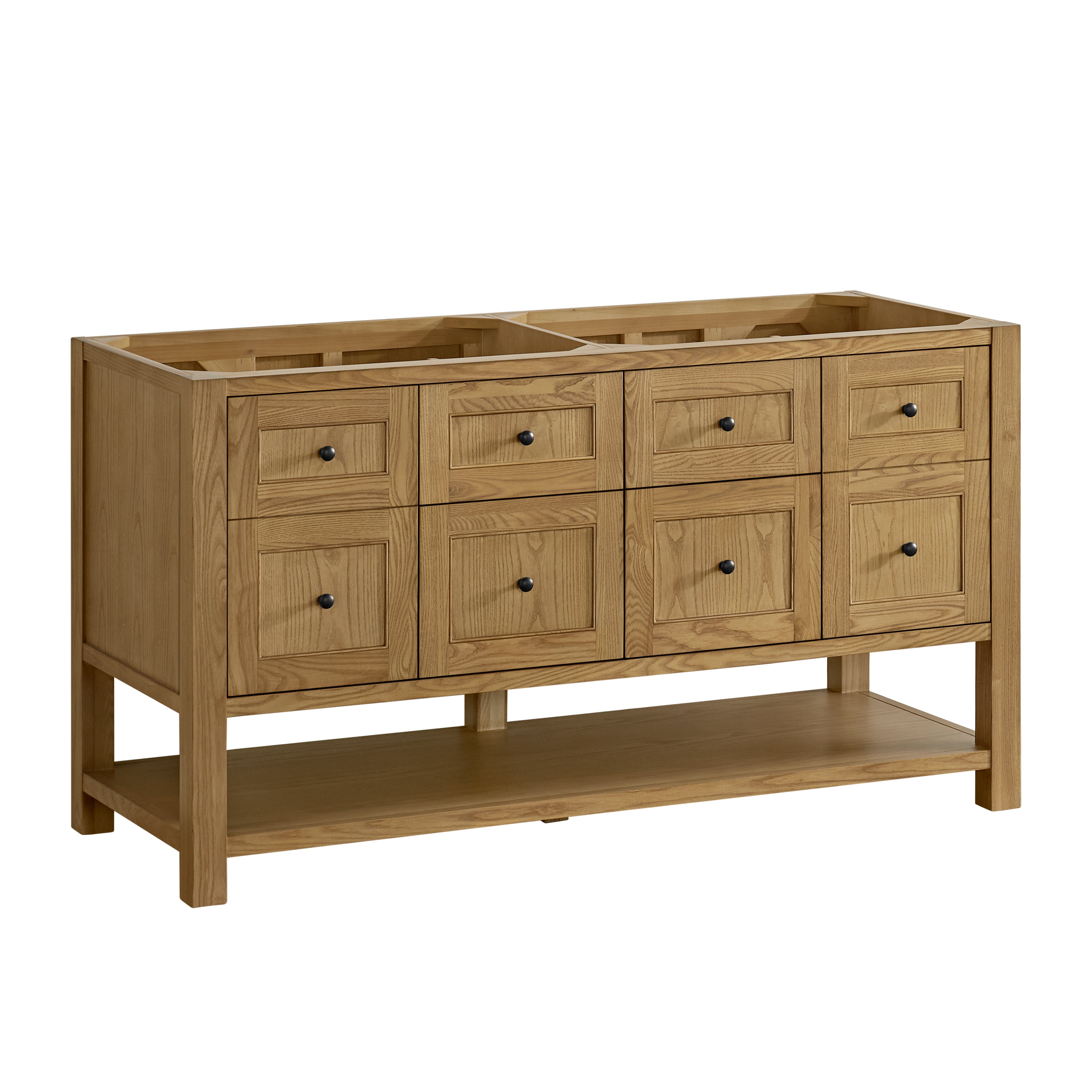 James Martin Vanities Breckenridge 60" Light Natural Oak Double Vanity ...
