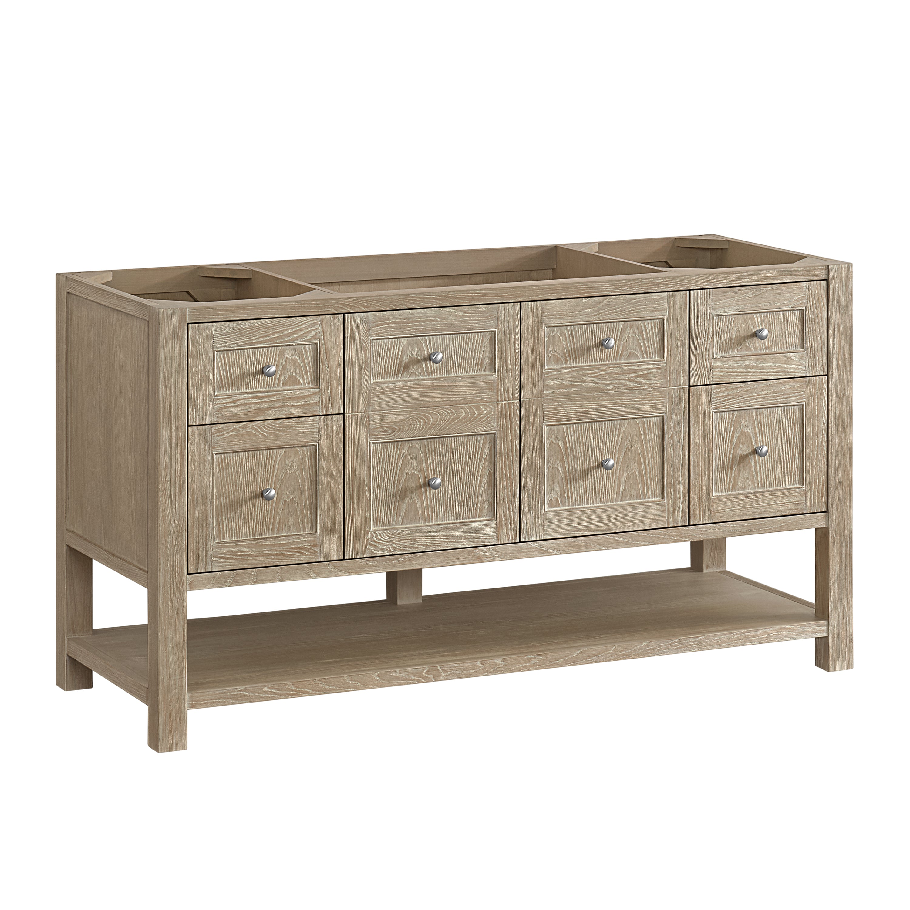 James Martin Vanities Breckenridge 60" Whitewashed Oak Single Vanity ...