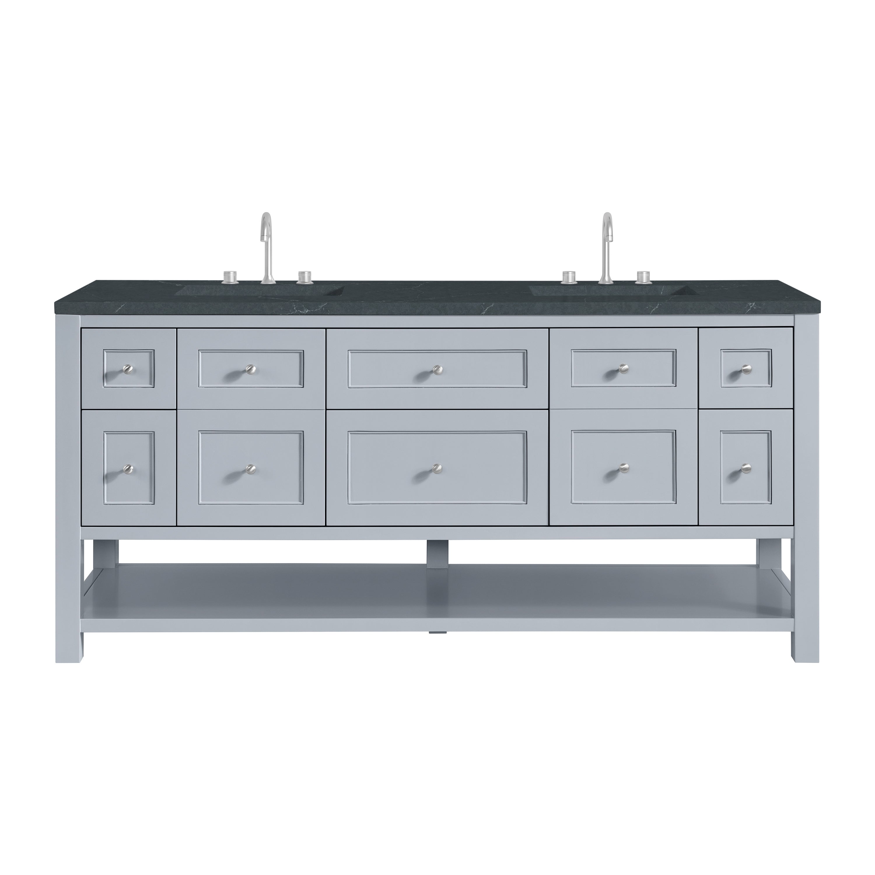James Martin Vanities Breckenridge 72" Serenity Blue Double Vanity Wit ...