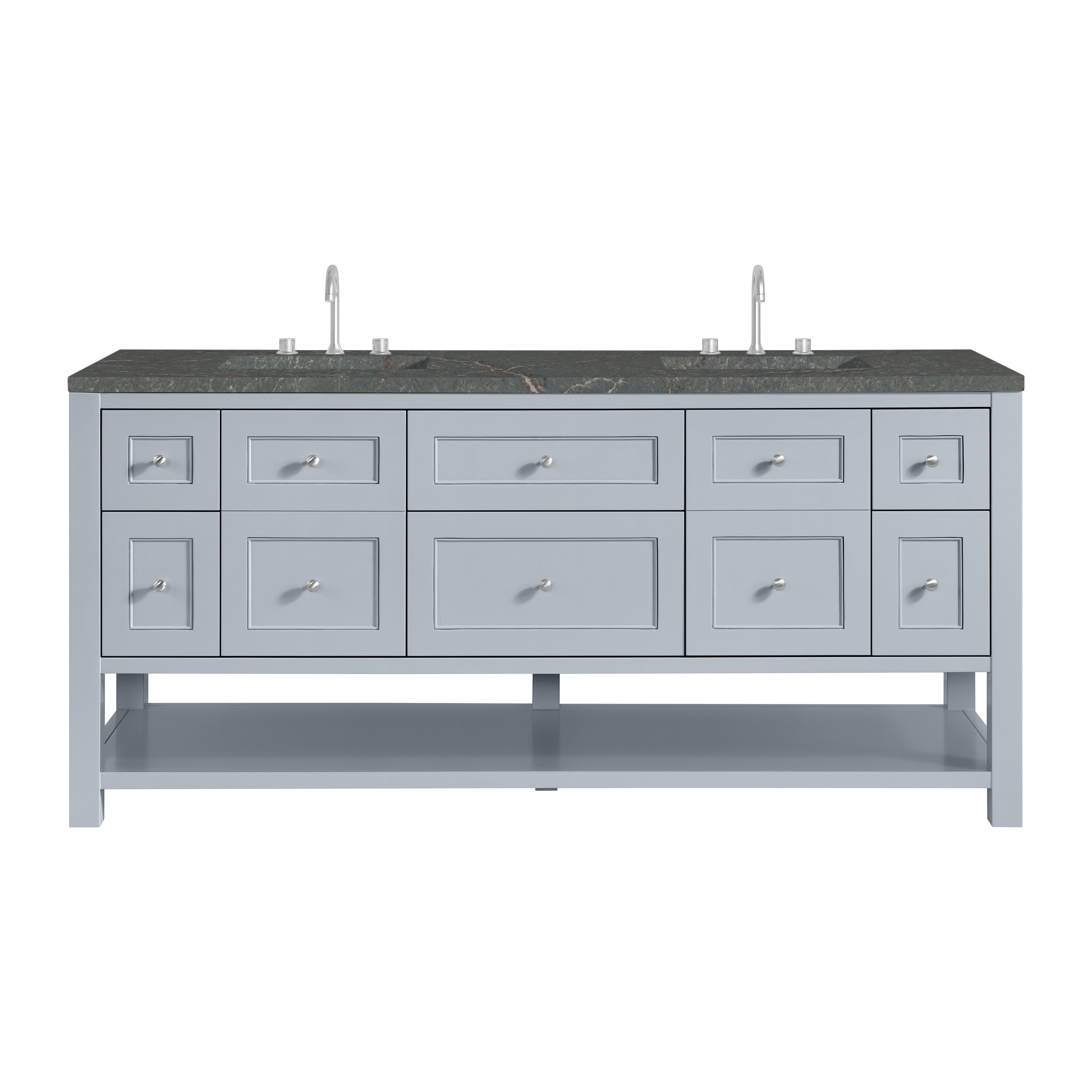 James Martin Vanities Breckenridge 72" Serenity Blue Double Vanity Wit ...