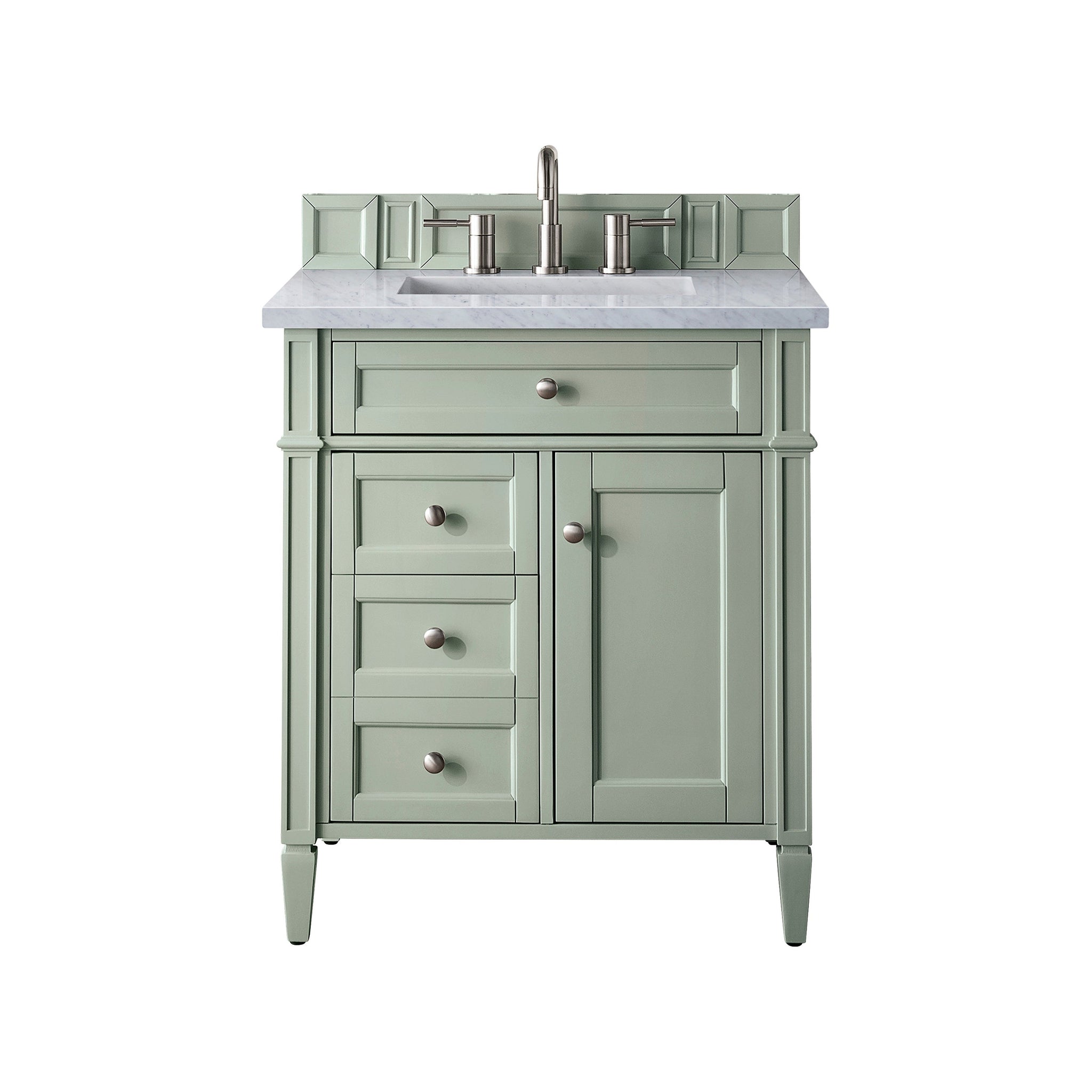 James Martin Vanities Brittany 30" Sage Green Single Vanity With 3cm C ...