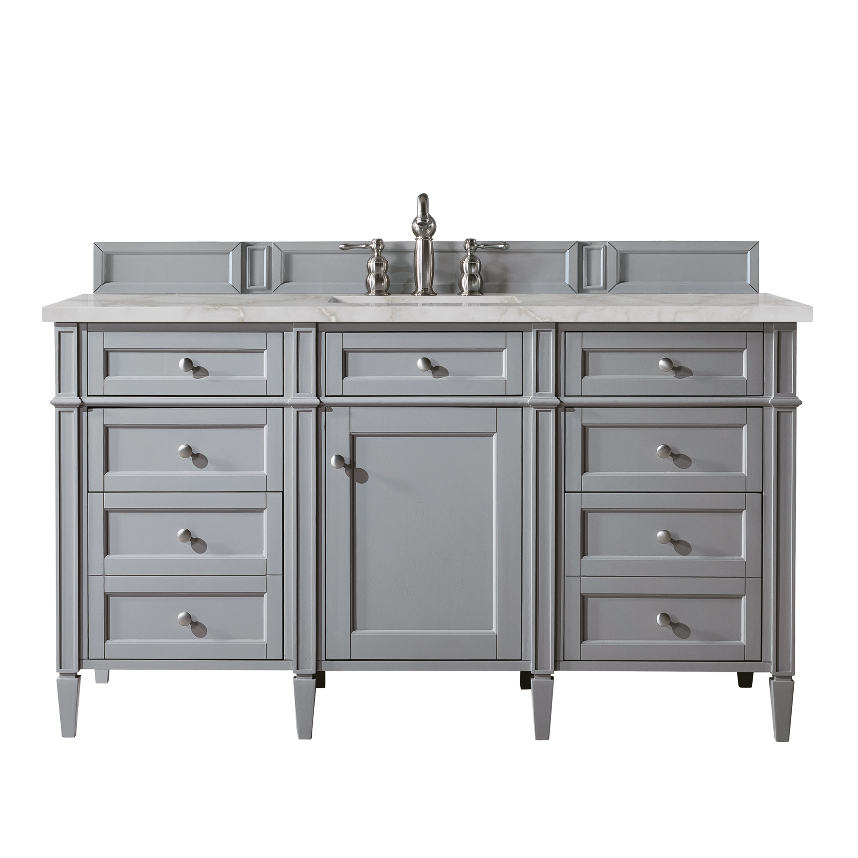 James Martin Vanities Brittany 60" Urban Gray Single Vanity With 3 cm ...
