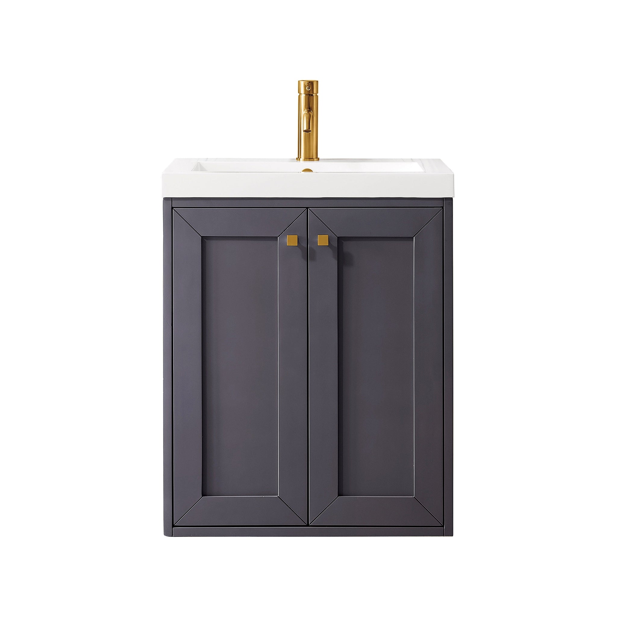 James Martin Vanities Chianti 24" Mineral Grey Single Vanity Cabinet W ...