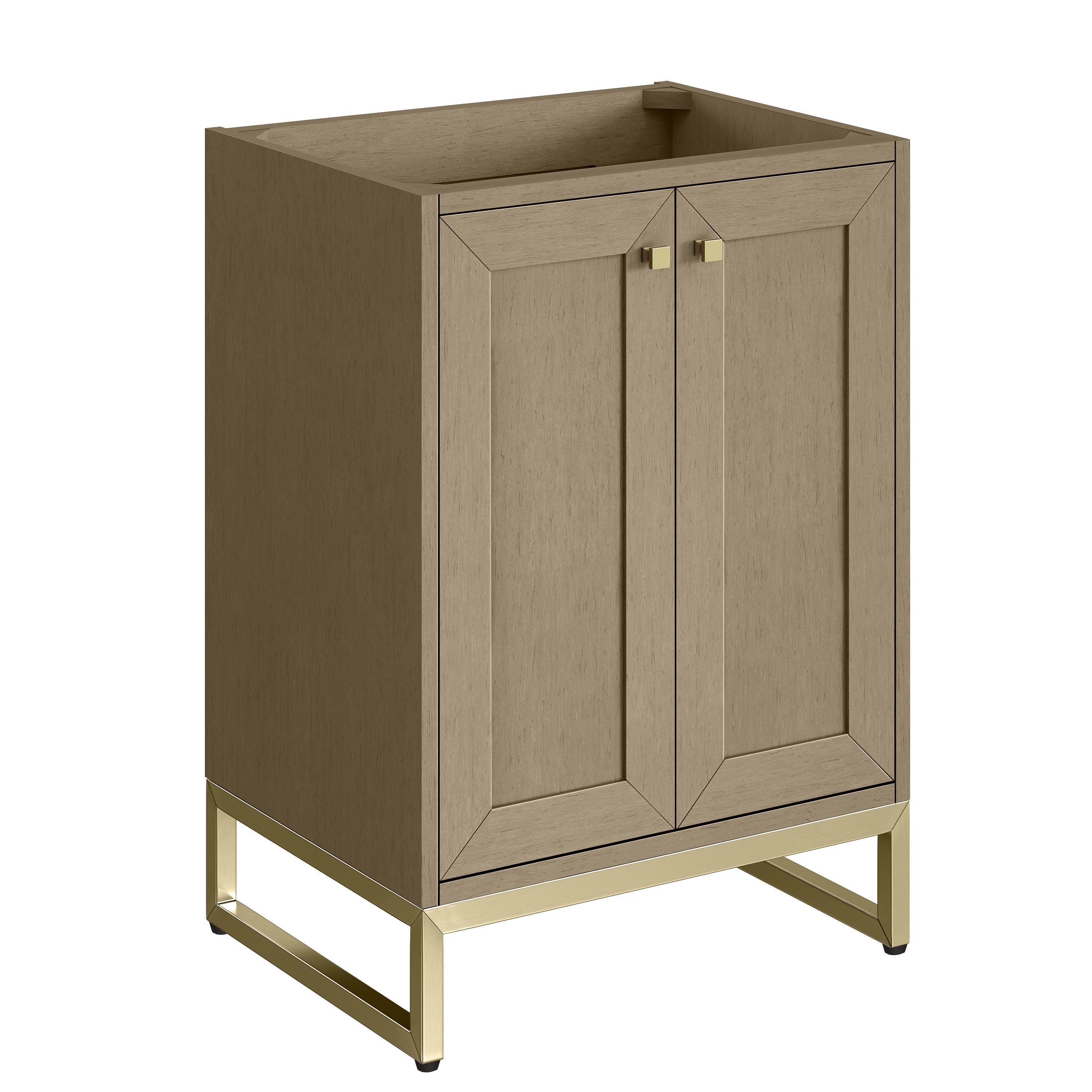 James Martin Vanities Chianti 24" Walnut Whisper Champagne Brass Base ...