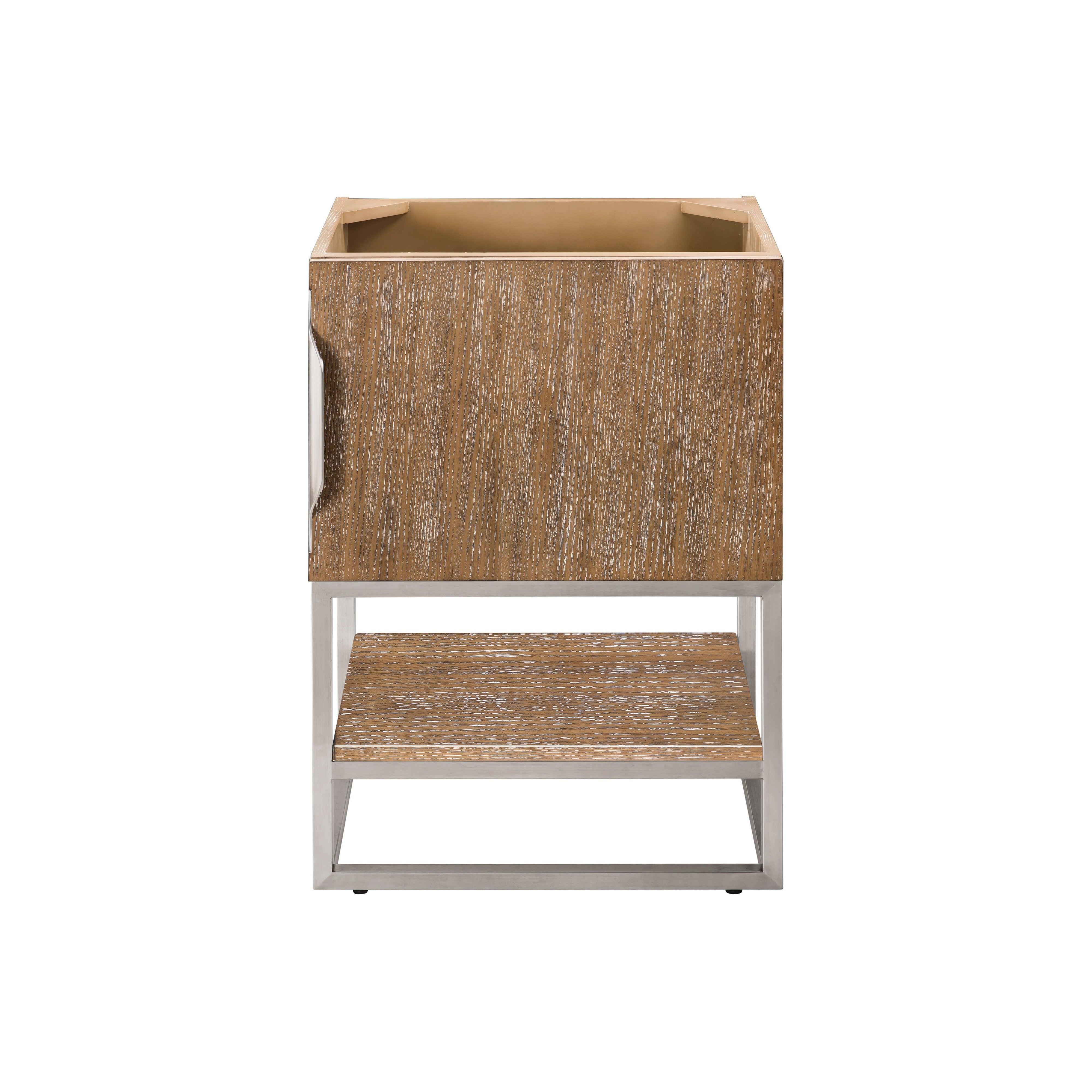 James Martin Vanities Columbia 24" Latte Oak and Brushed Nickel Single ...