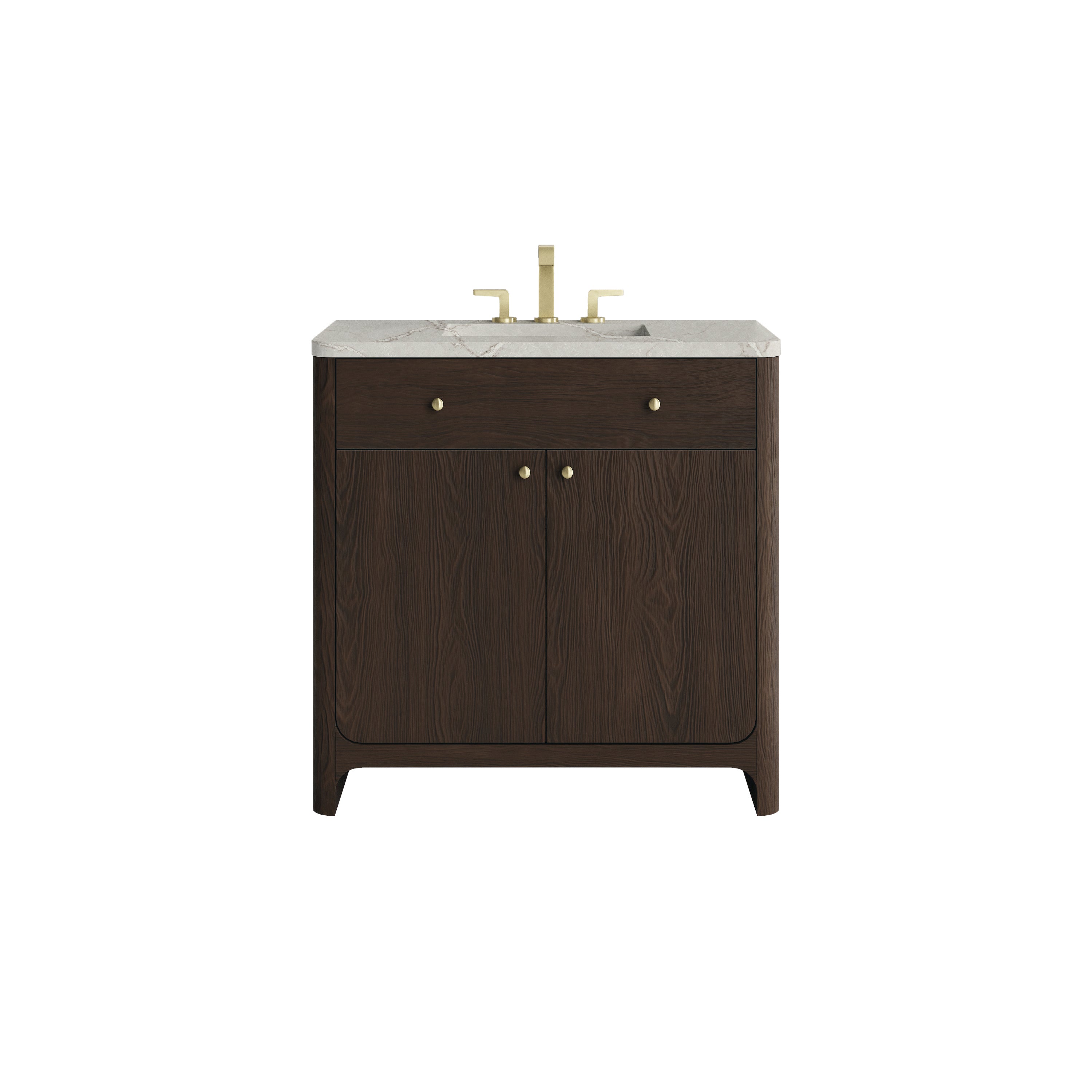 James Martin Vanities Gracyn 36" Sable Single Vanity With 3cm Victoria ...