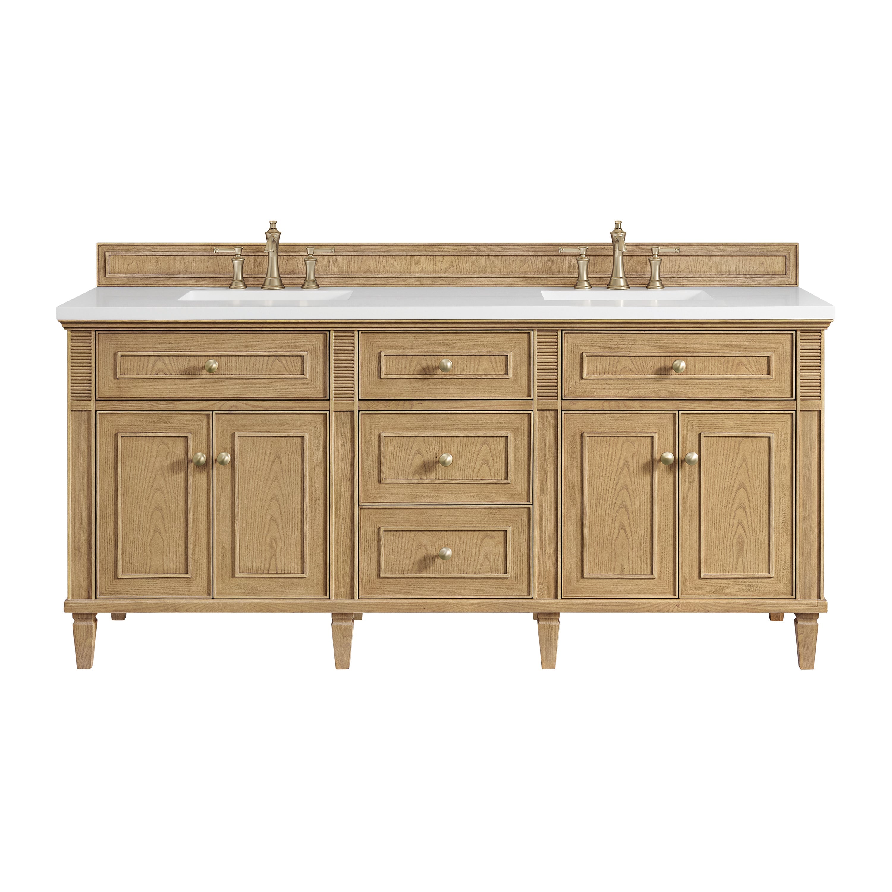 James Martin Vanities Lorelai 72" Light Natural Oak Double Vanity – US ...