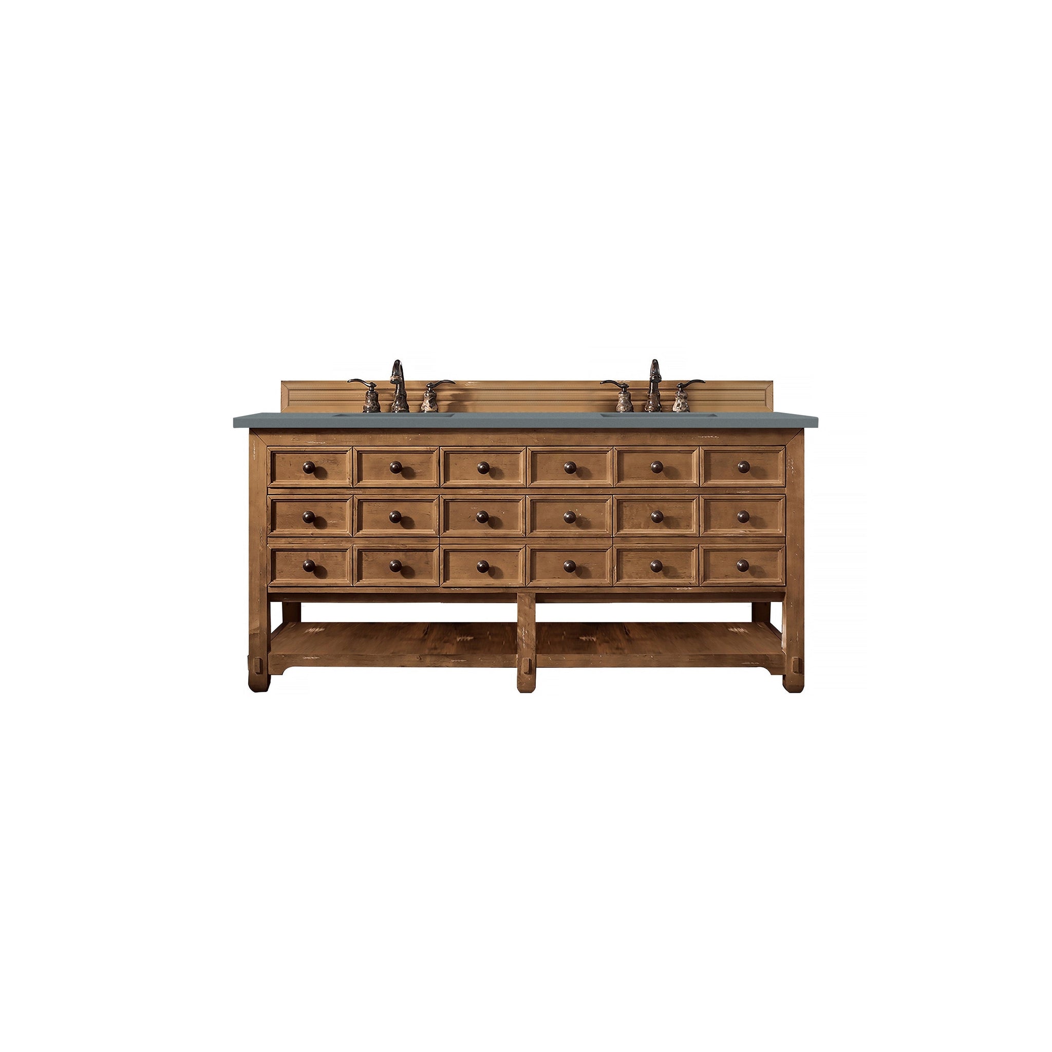 James Martin Vanities Malibu 72" Honey Alder Double Vanity With 3cm Ca ...