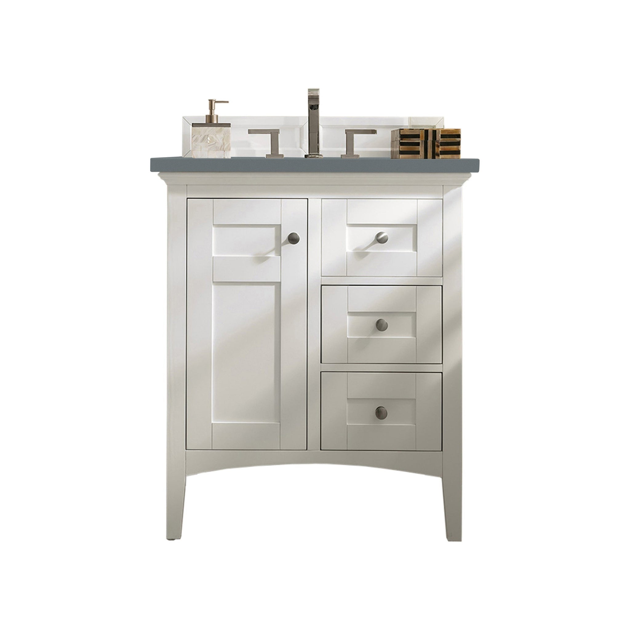 James Martin Vanities Palisades 30" Bright White Single Vanity With 3c ...