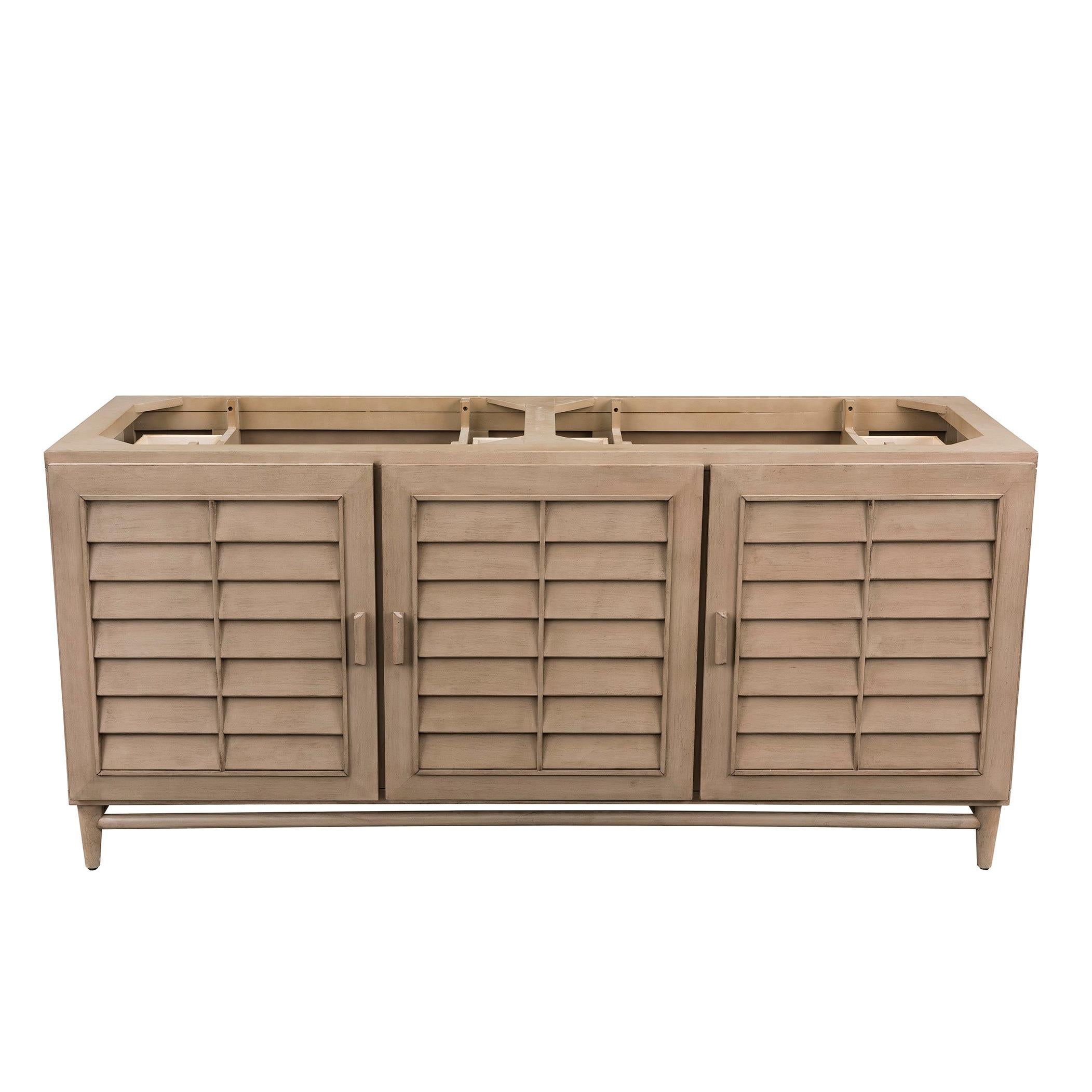 James Martin Vanities Portland 72" Whitewashed Walnut Double Vanity Ca ...